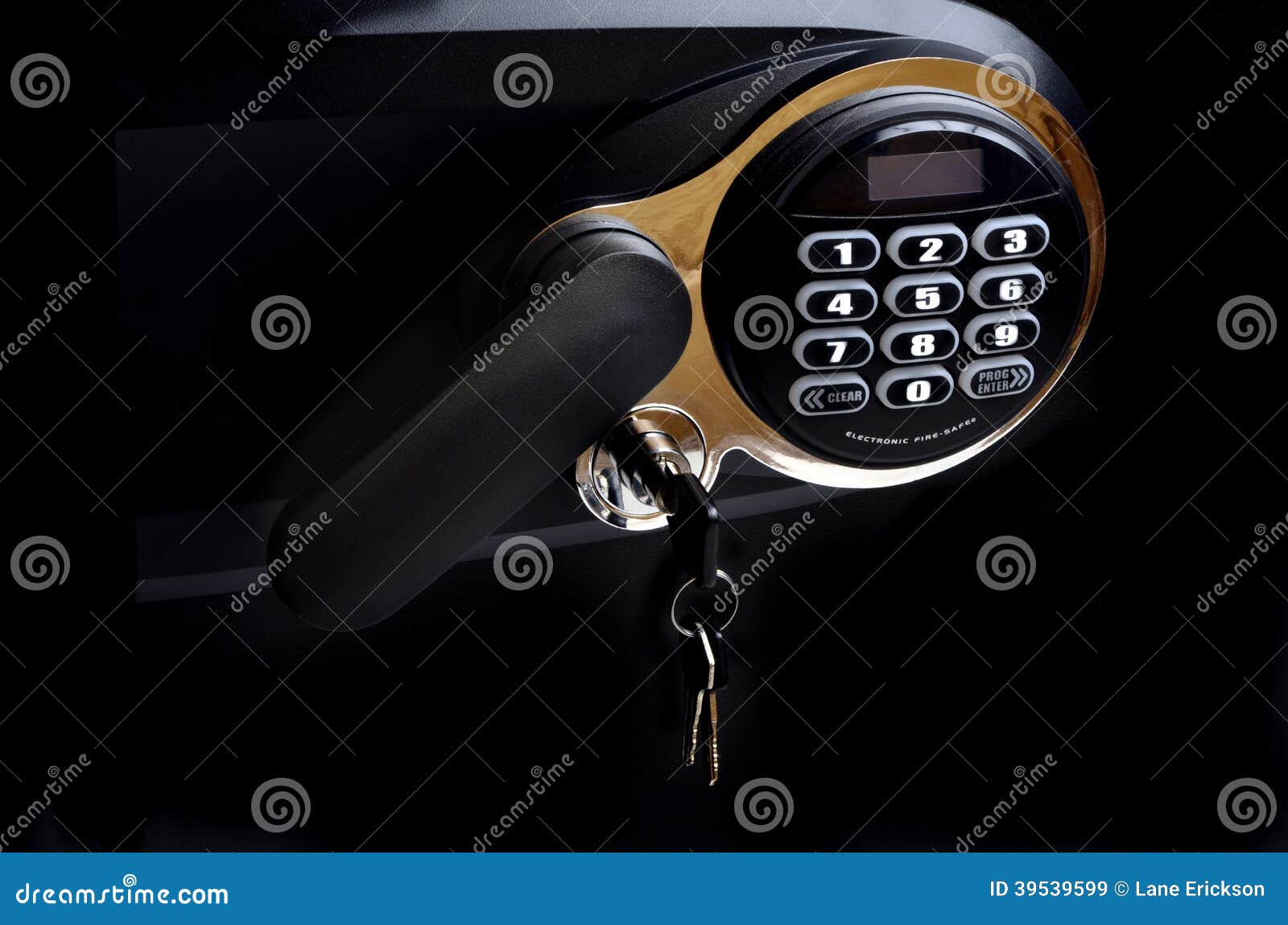 Safe Keypad Keys and Handle Electronic Security Stock Image - Image of ...