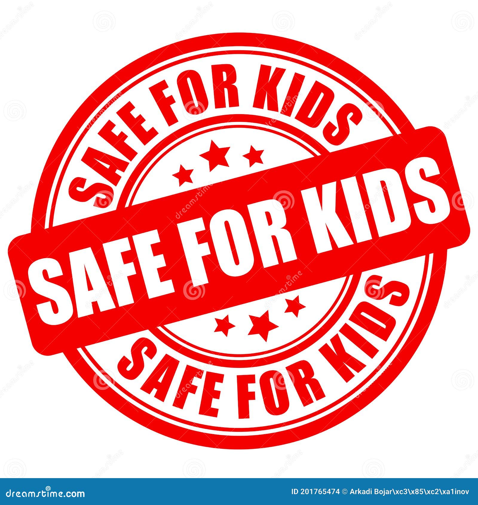 Safe For Kids Vector Stamp | CartoonDealer.com #194516942