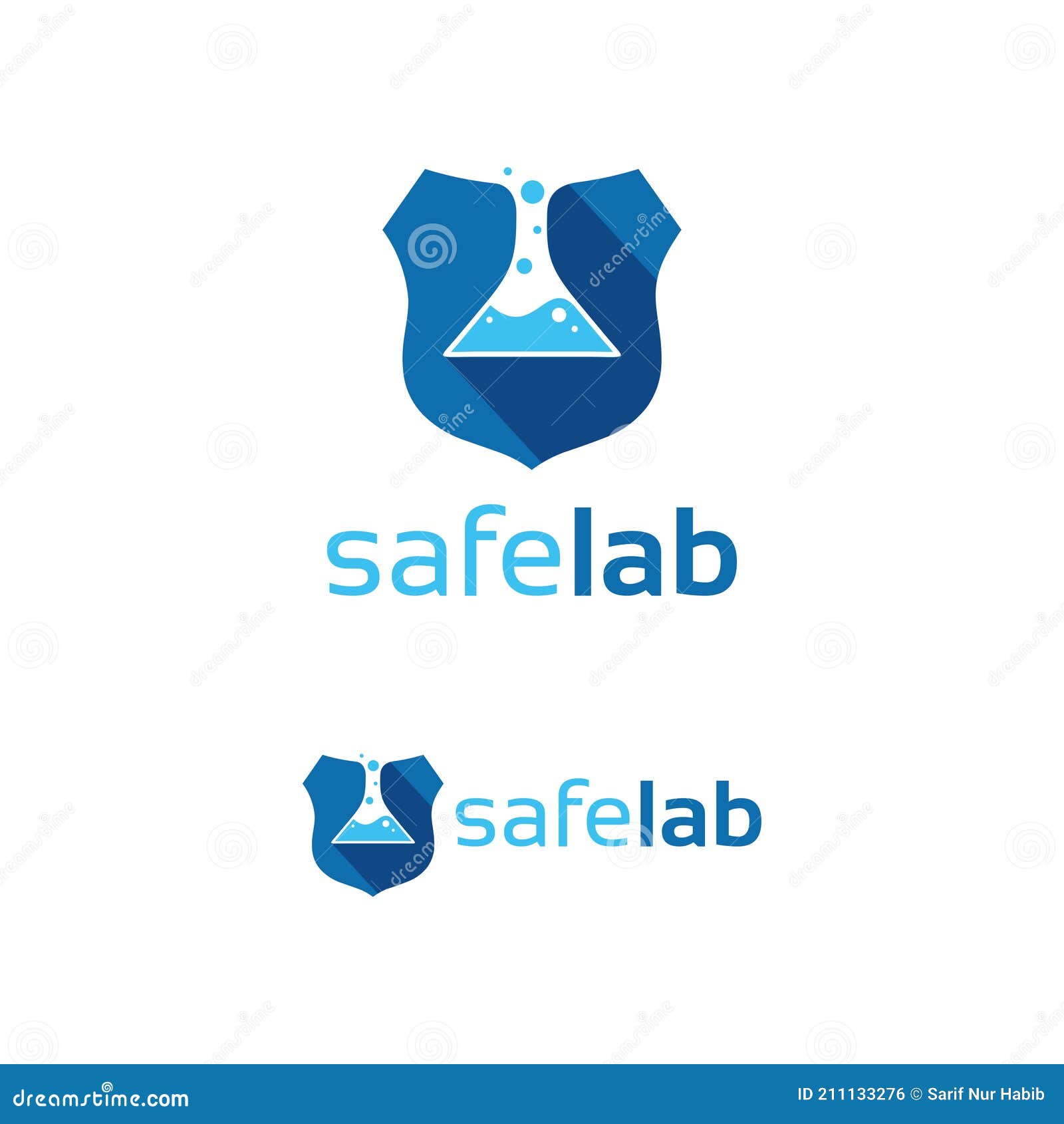 Safe Lab Logo Design Template Stock Vector - Illustration of identity ...