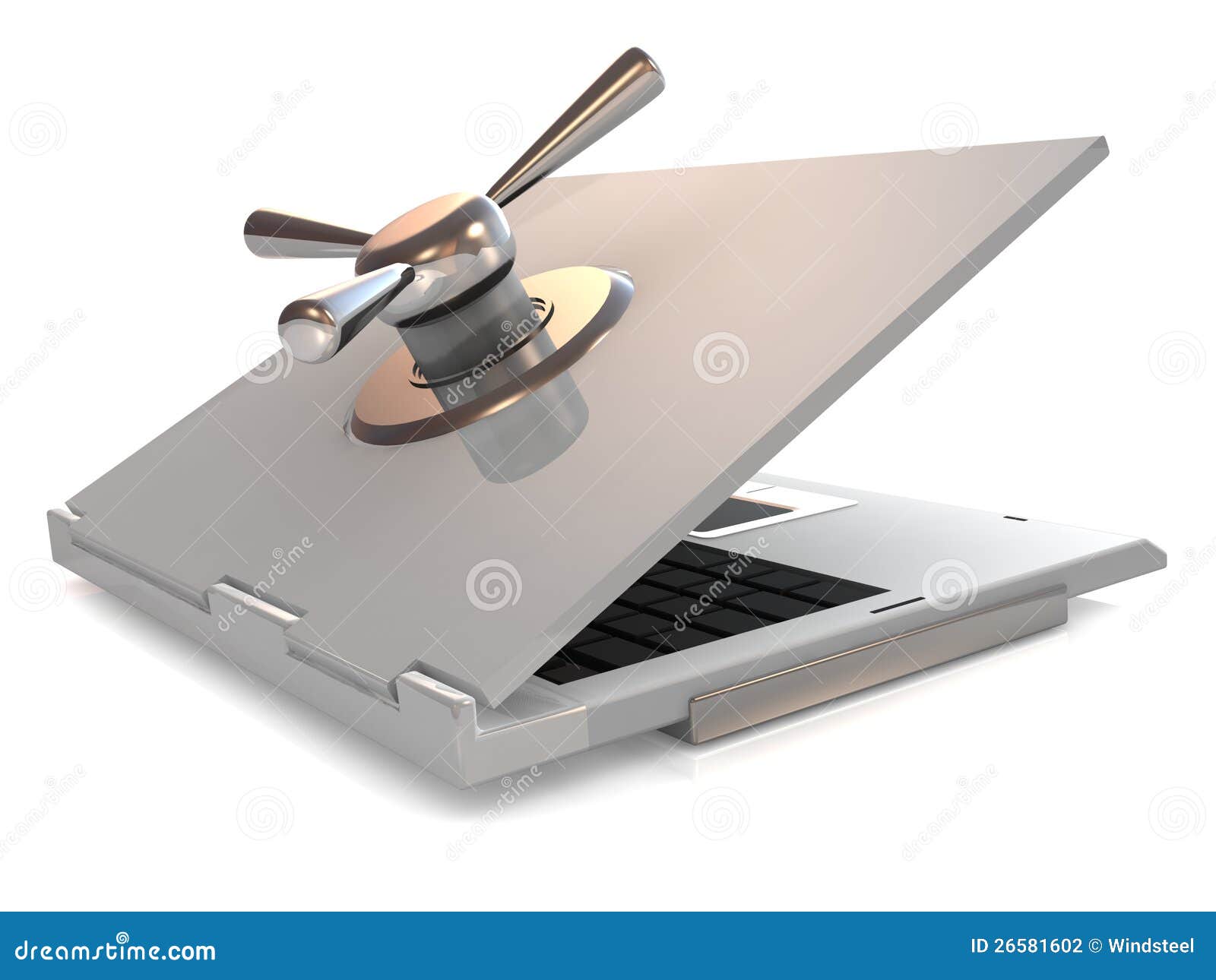 Safe laptop stock illustration. Illustration of password - 26581602