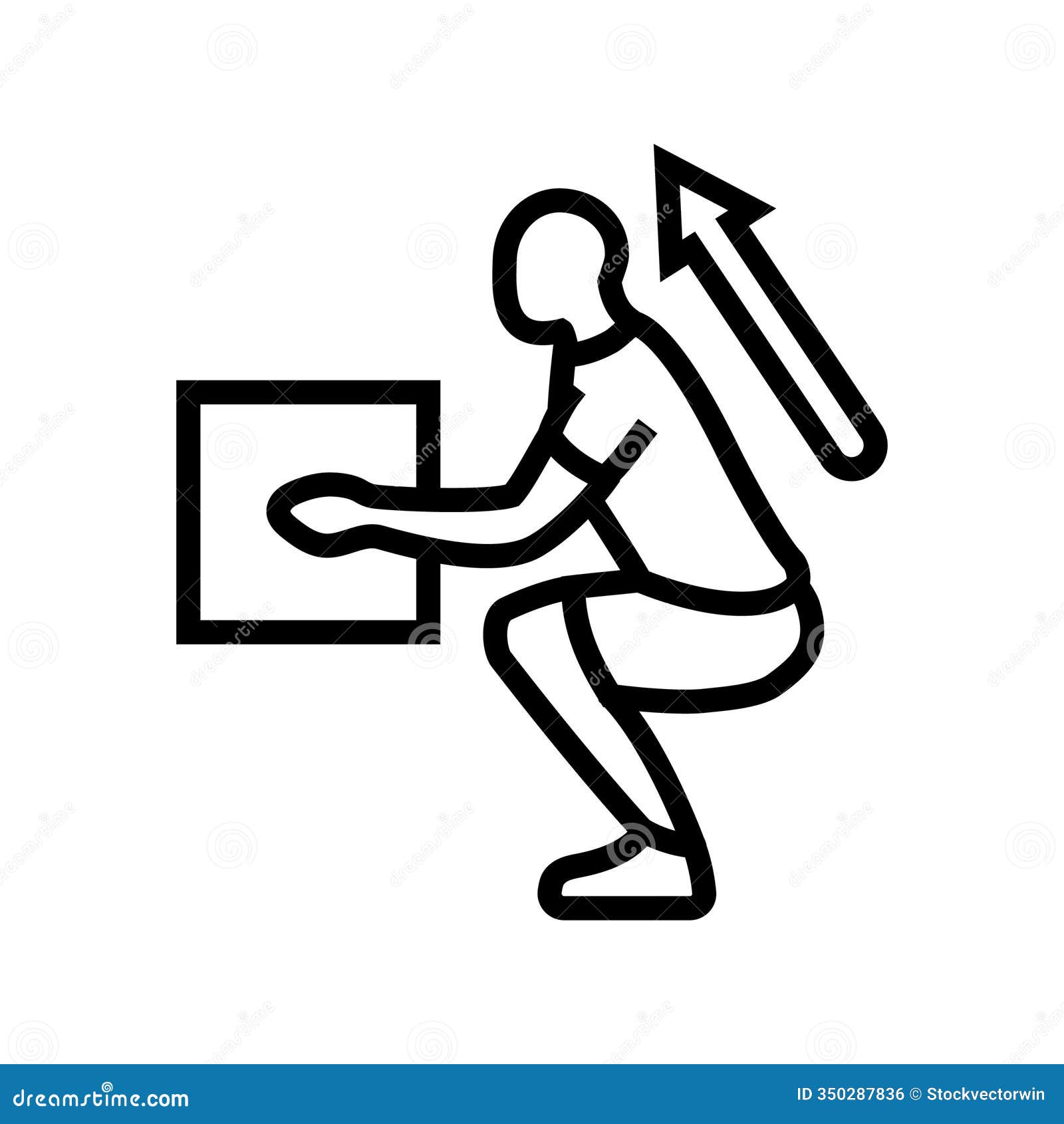 Lifting Technique. Safe Posture Lifted-up And Squat Heavy Cargo ... Lifting Technique. Safe Posture Lifted-up And Squat Heavy Cargo ...