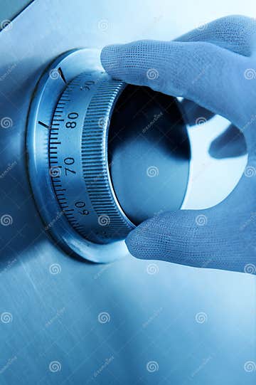 Safe lock stock photo. Image of thief, security, hand - 6840206