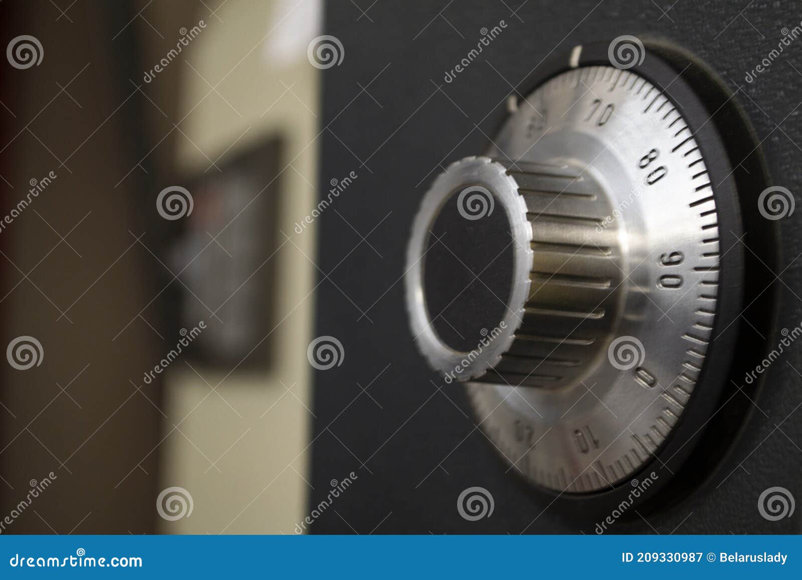 Safe Lock Code on Safety Box Bank Close Up Stock Image - Image of ...