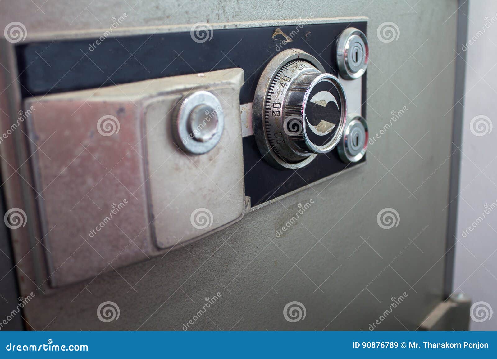 Safe Lock Code on Safety Box Bank Protection. Stock Image - Image of ...