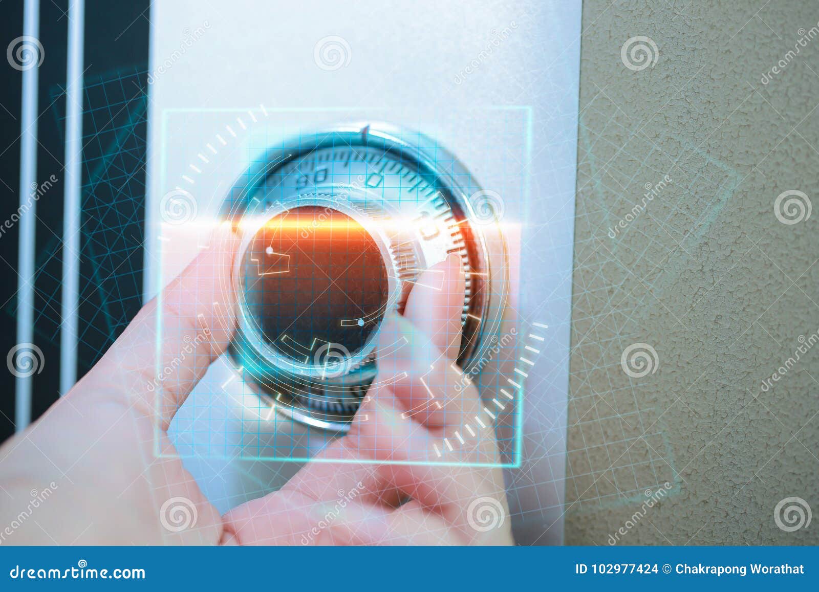 Safe Lock Code on Safety Box Bank. Protection Concept Stock Photo ...