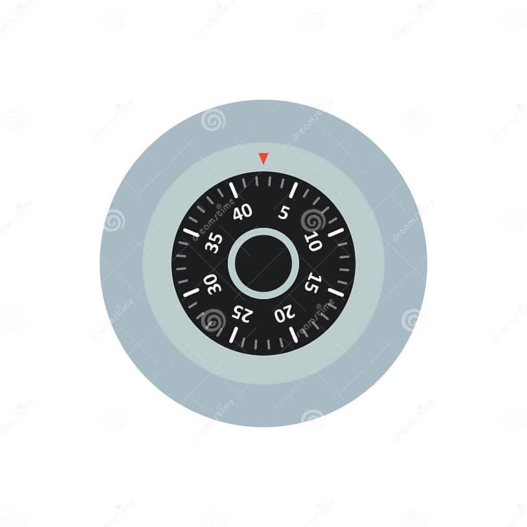 Safe Lock with a Dial Vector Icon Stock Vector - Illustration of ...