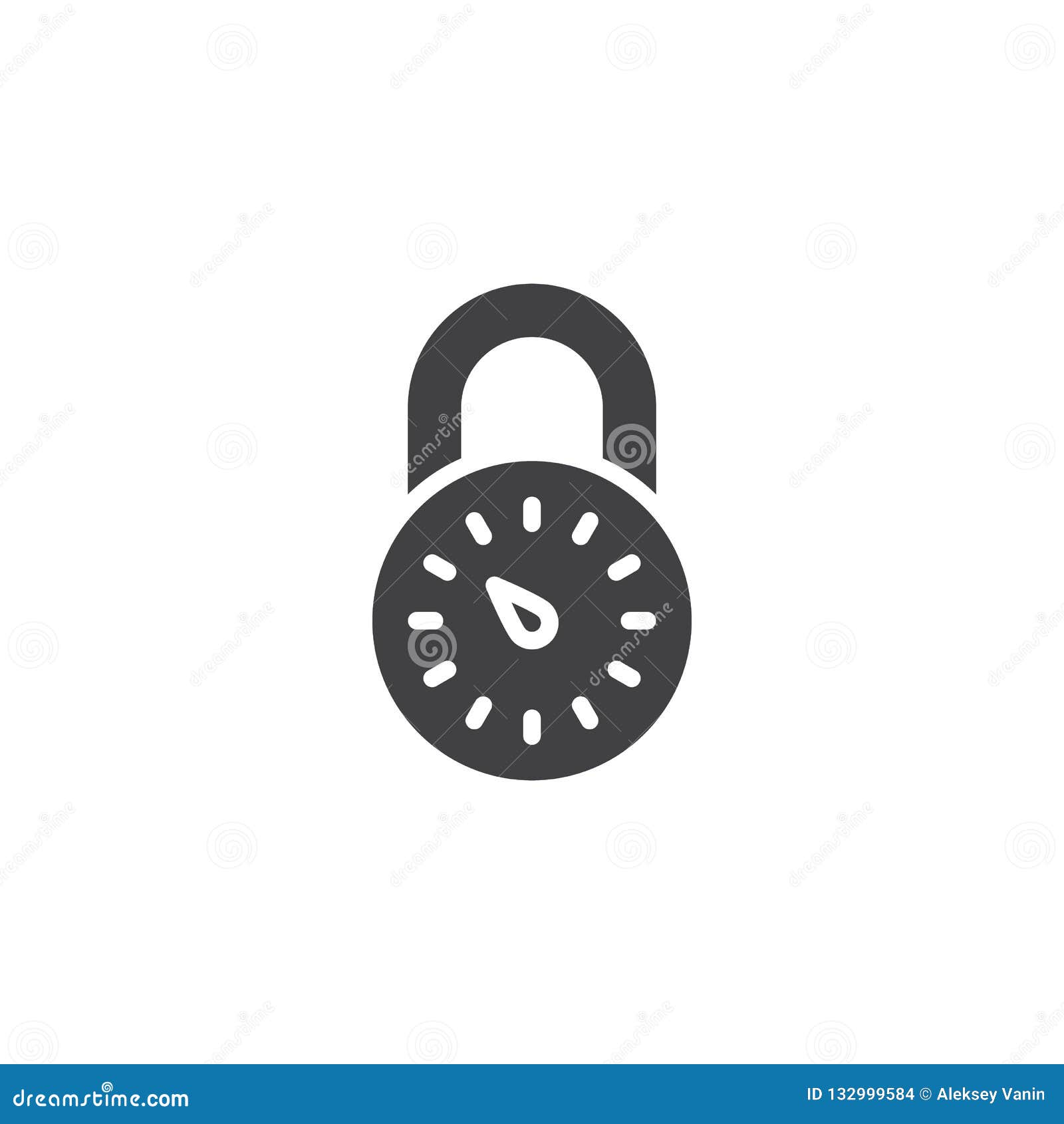 Safe lock vector icon stock vector. Illustration of filled - 132999584