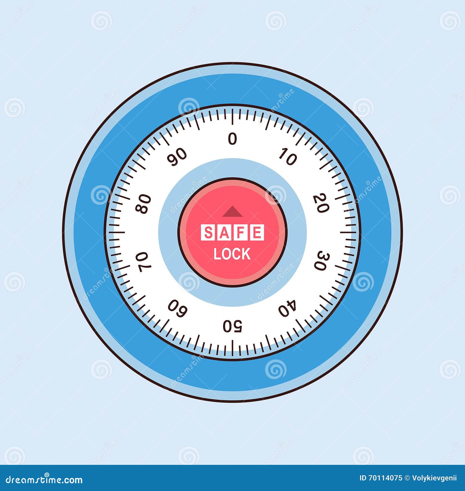 Safe lock stock vector. Illustration of safety, lock - 70114075