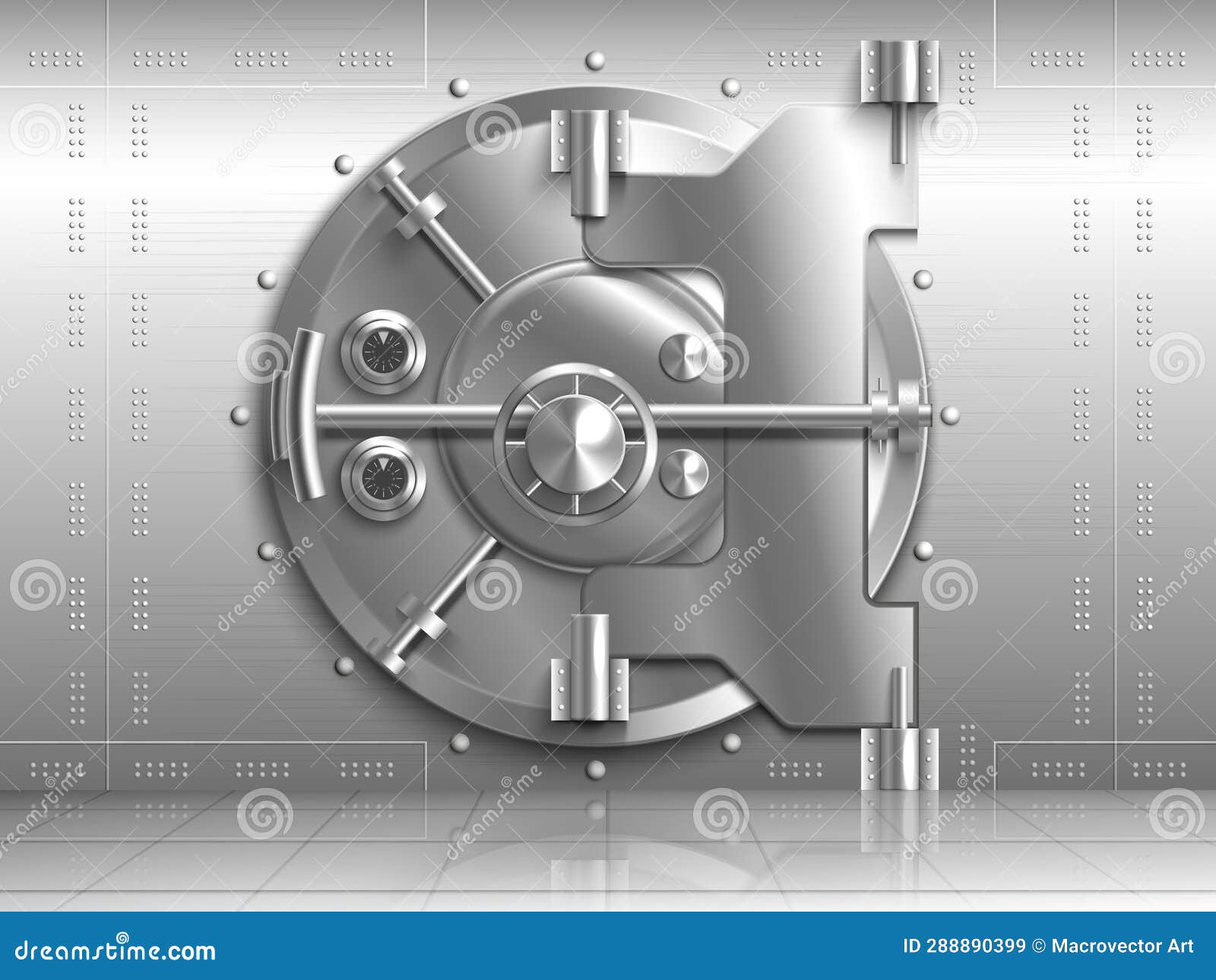 Safe Lockers Doors Background Cartoon Vector | CartoonDealer.com #288890399