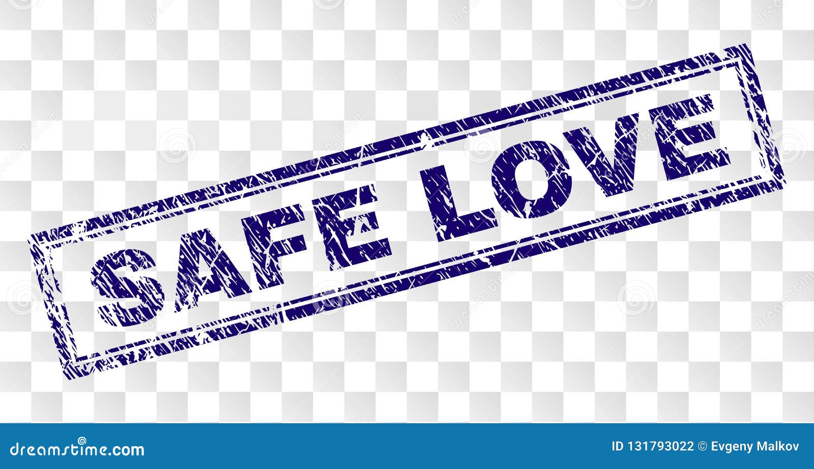 Scratched SAFE LOVE Rectangle Stamp Stock Vector - Illustration of ...