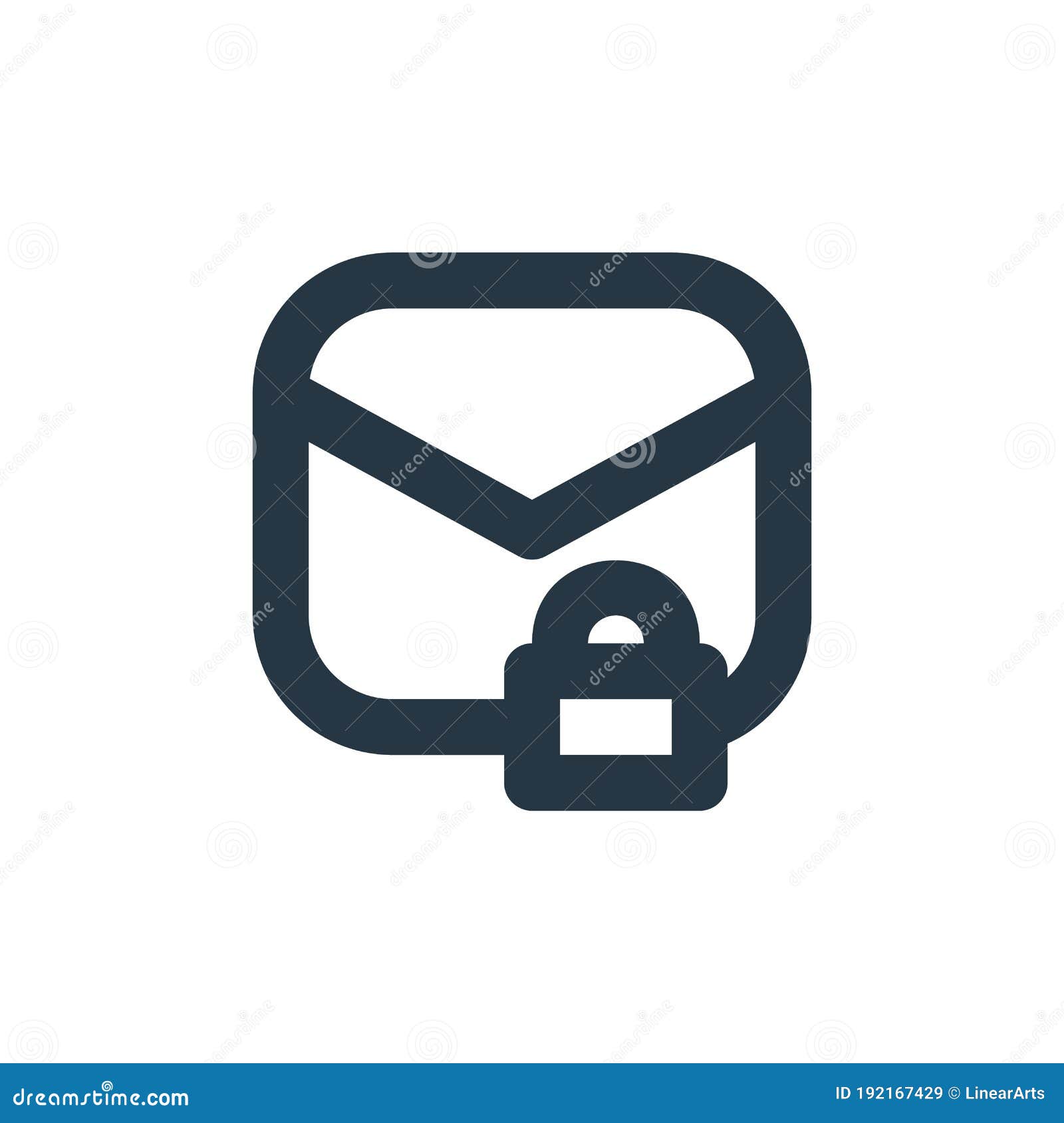 Safe Mail Icon Vector from Email Concept. Thin Line Illustration of ...
