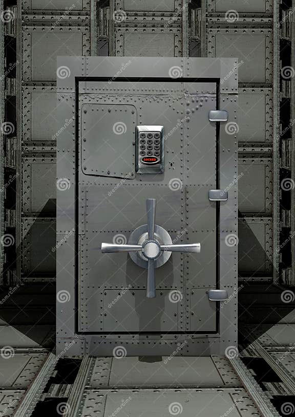 Safe in Maximum Security Area Stock Illustration - Illustration of ...