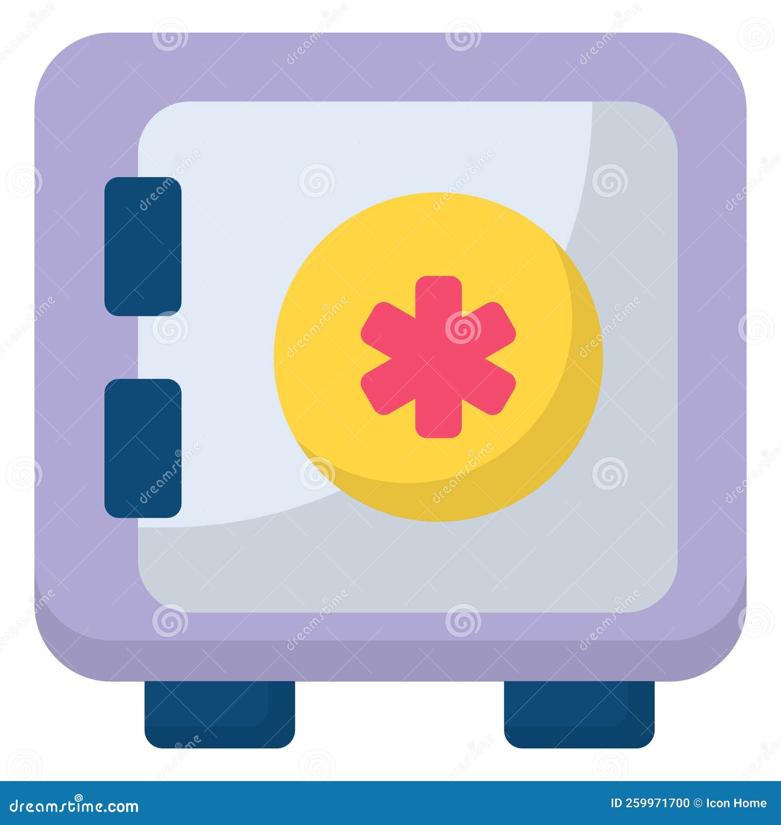 Safe Medical, Safe Flat Icon Stock Vector - Illustration of paper ...