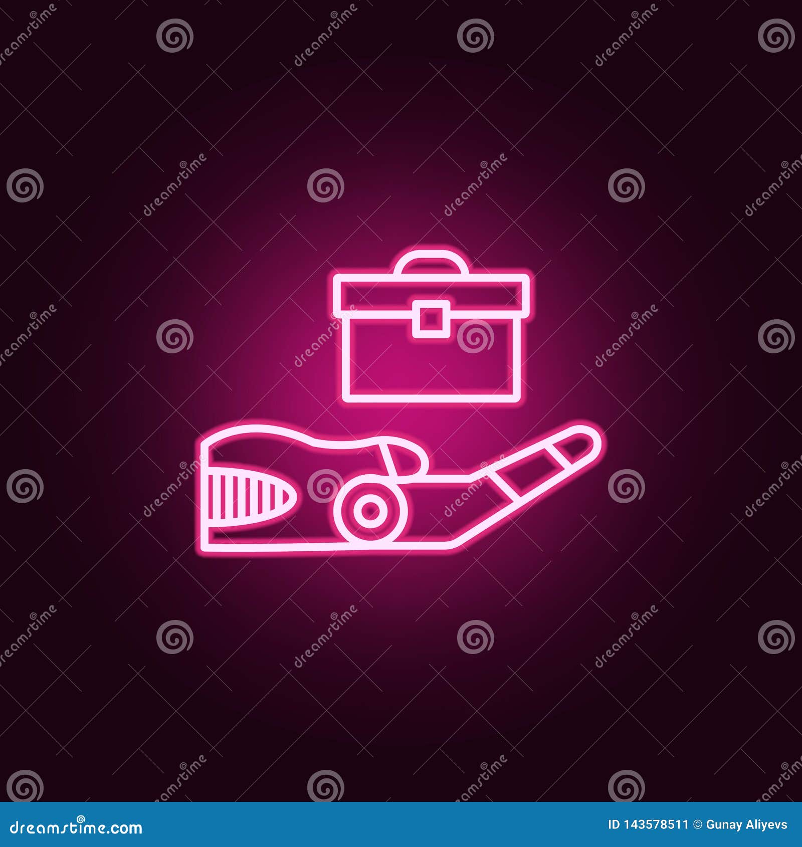 Safe Mode Technology Neon Icon. Elements of Artifical Intelligence Set ...