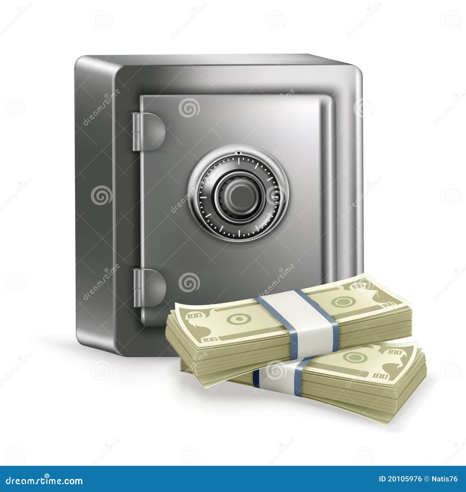 Safe and money stock vector. Illustration of marketing - 20105976