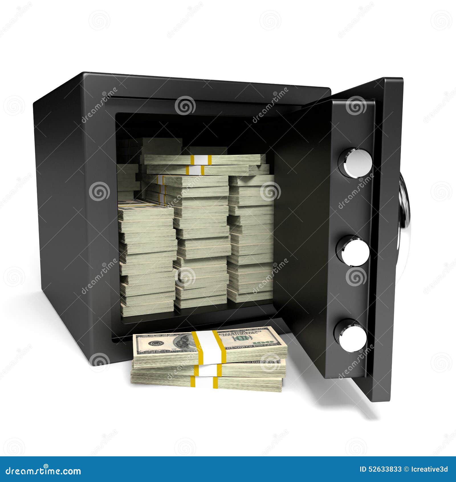 Safe and money. stock illustration. Illustration of bank - 52633833