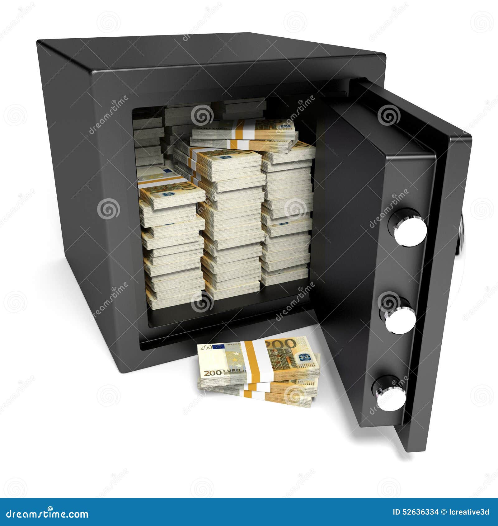 Safe and money. stock illustration. Illustration of secure - 52636334
