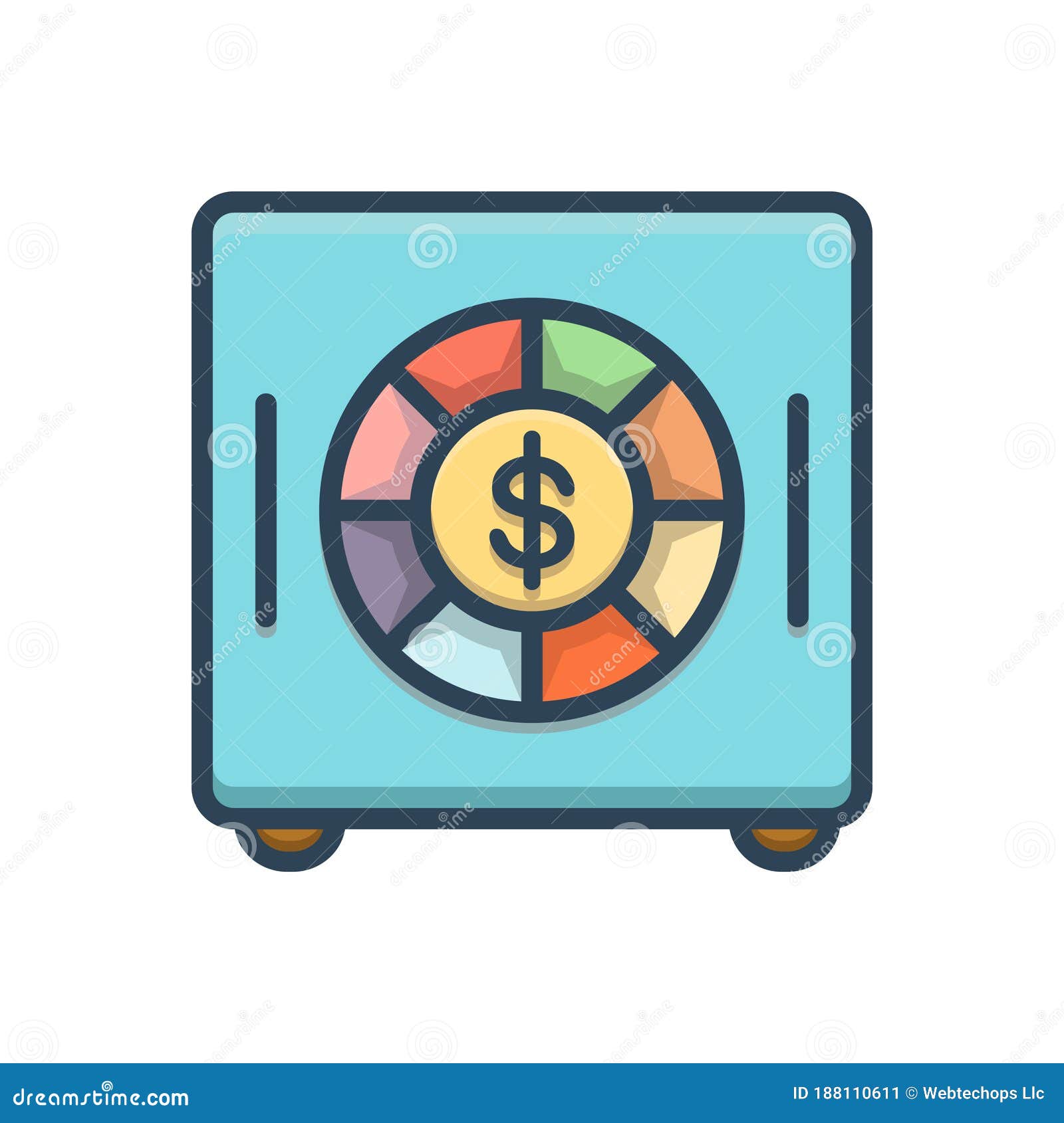 Color Illustration Icon for Safe Money, Deposit and Cash Stock ...