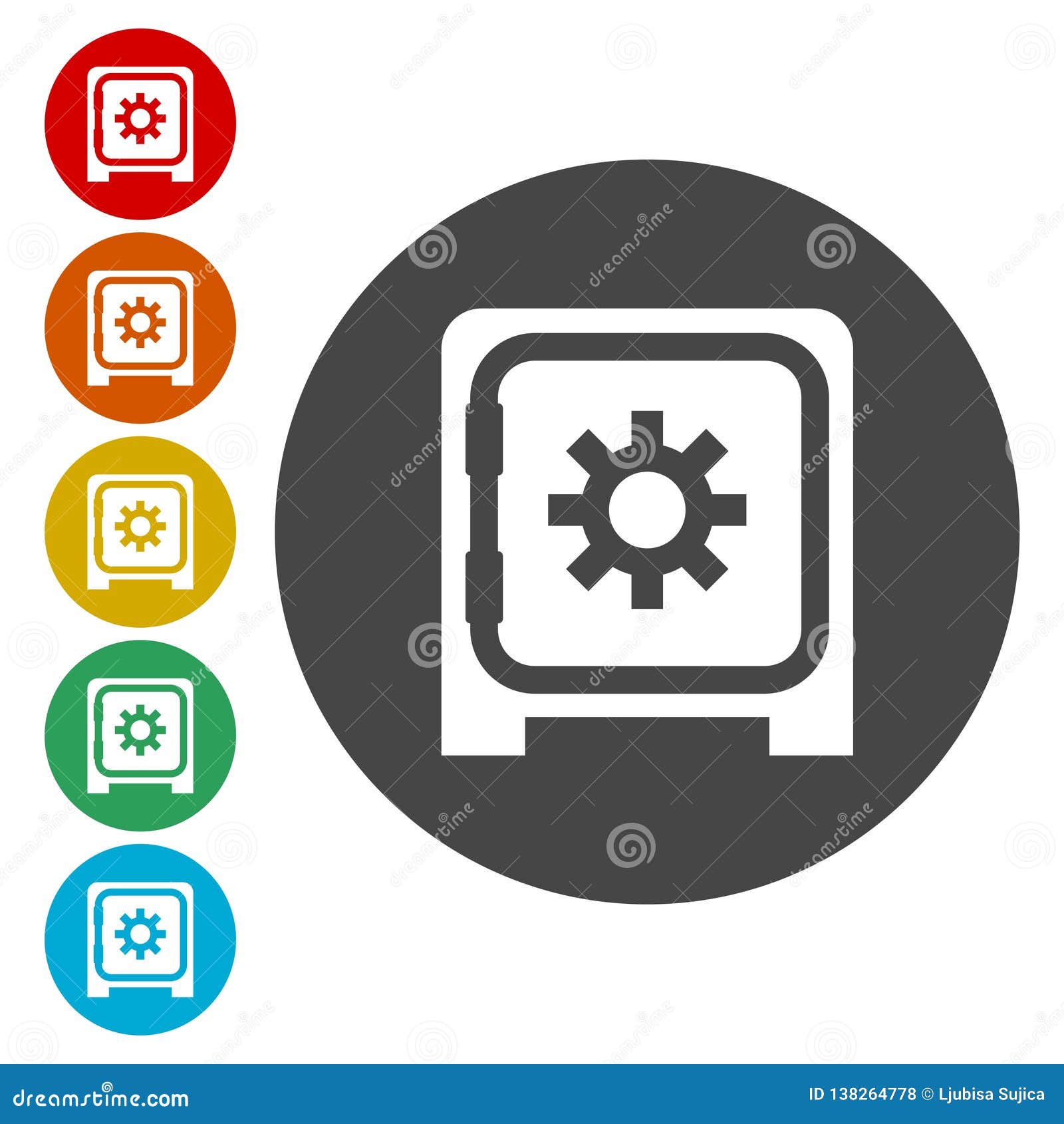 Safe Money Icon, Safe Vector Icon Stock Vector - Illustration of ...