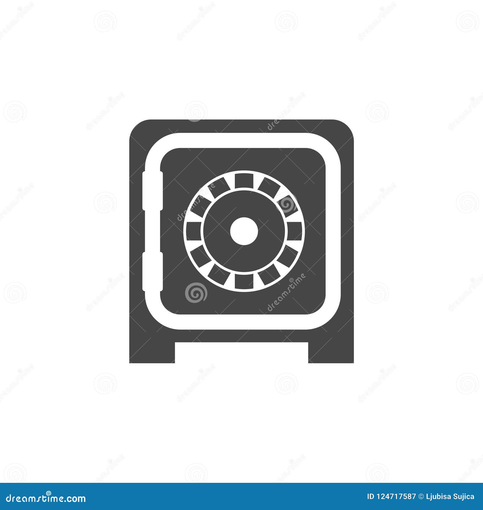 Safe Money Icon, Safe Vector Icon Stock Vector - Illustration of ...