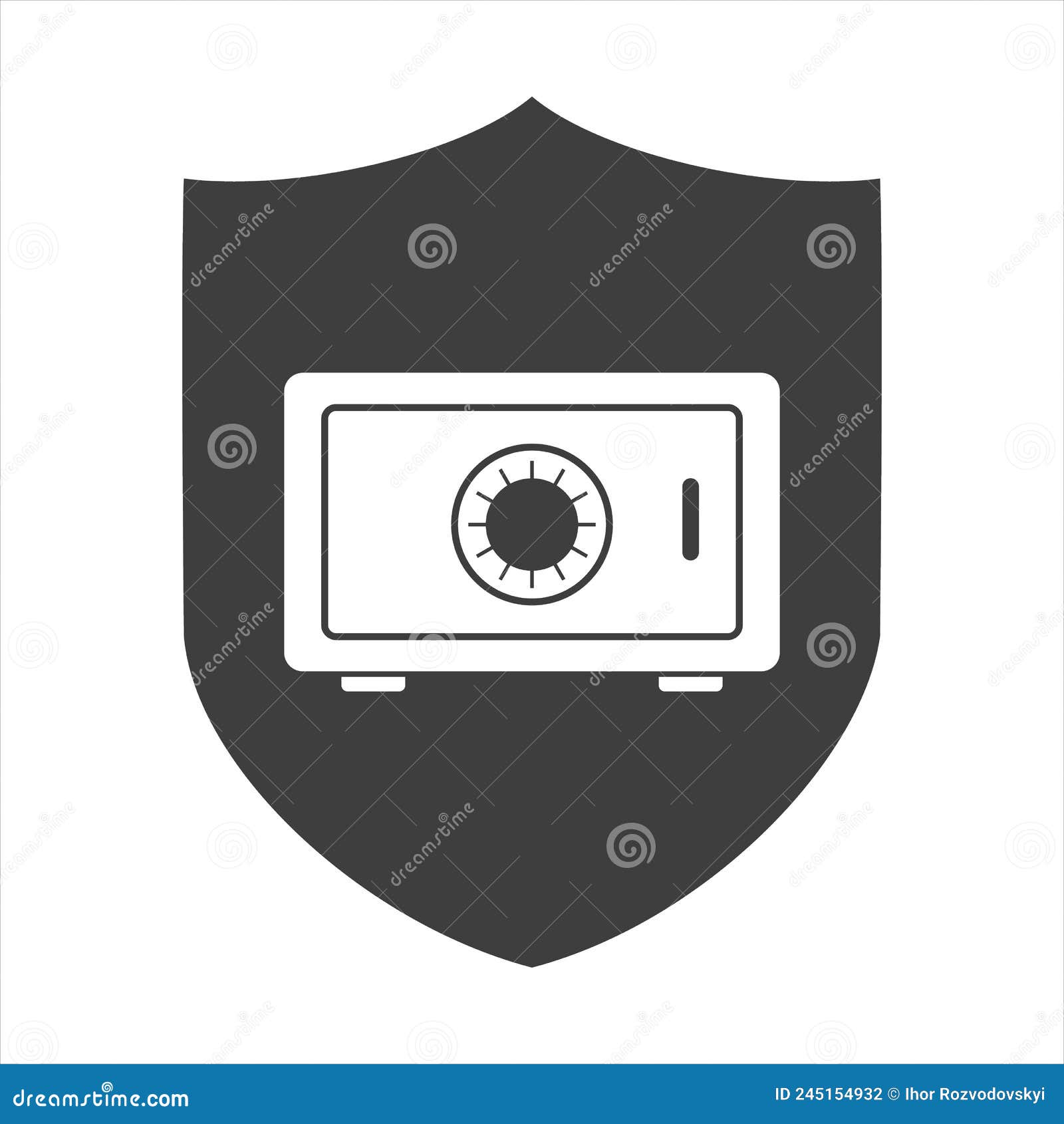Safe for Money Icon on a White Background Stock Vector - Illustration ...