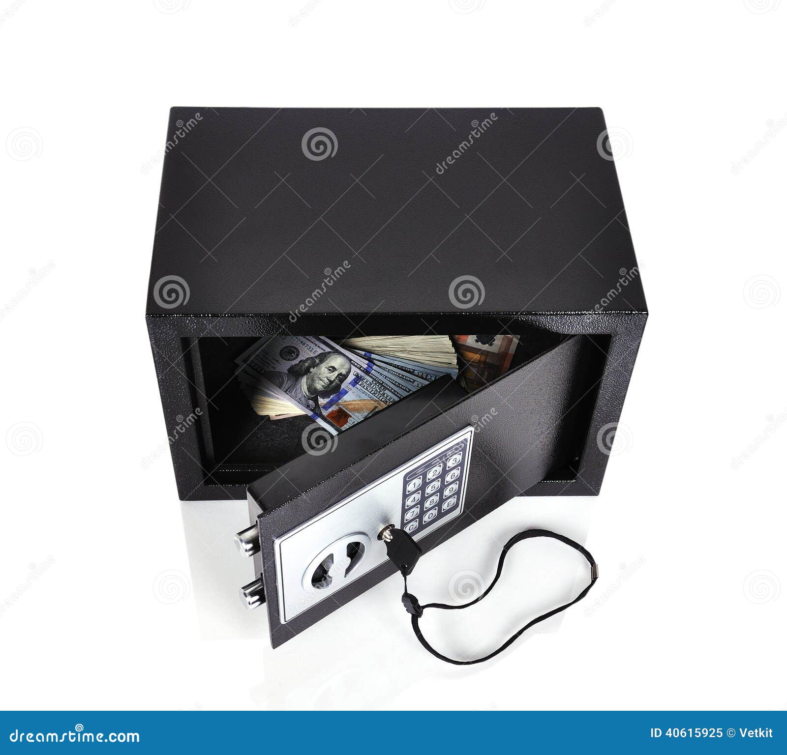 Safe with money stock image. Image of safe, safety, bank - 40615925