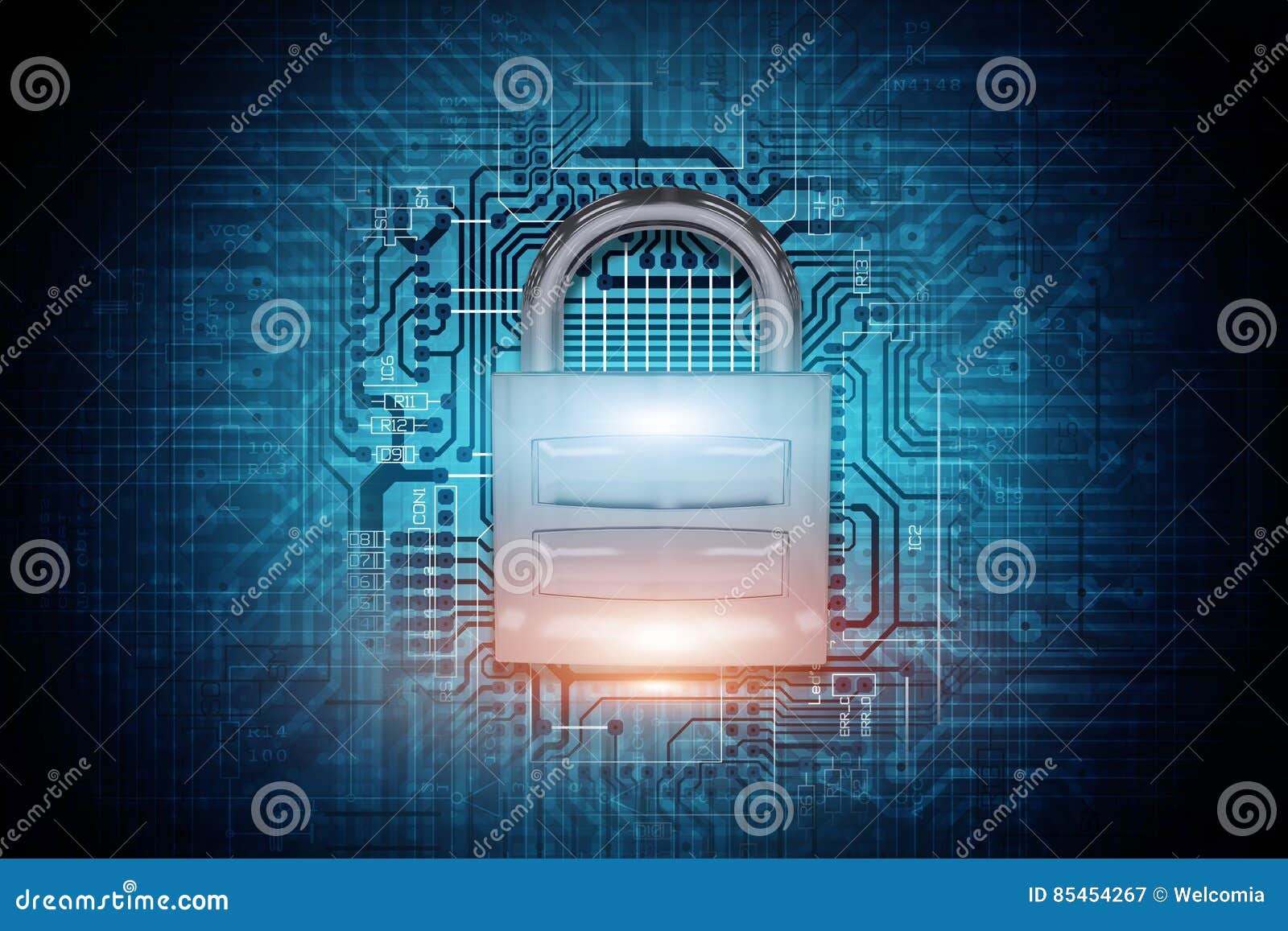 Safe Network Lock Concept stock illustration. Illustration of ...