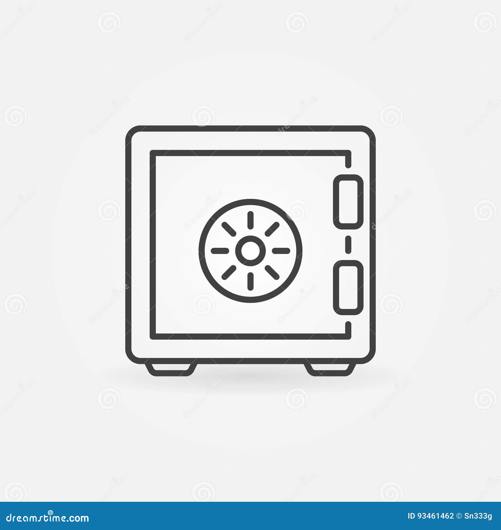 Safe outline icon stock vector. Illustration of icon - 93461462