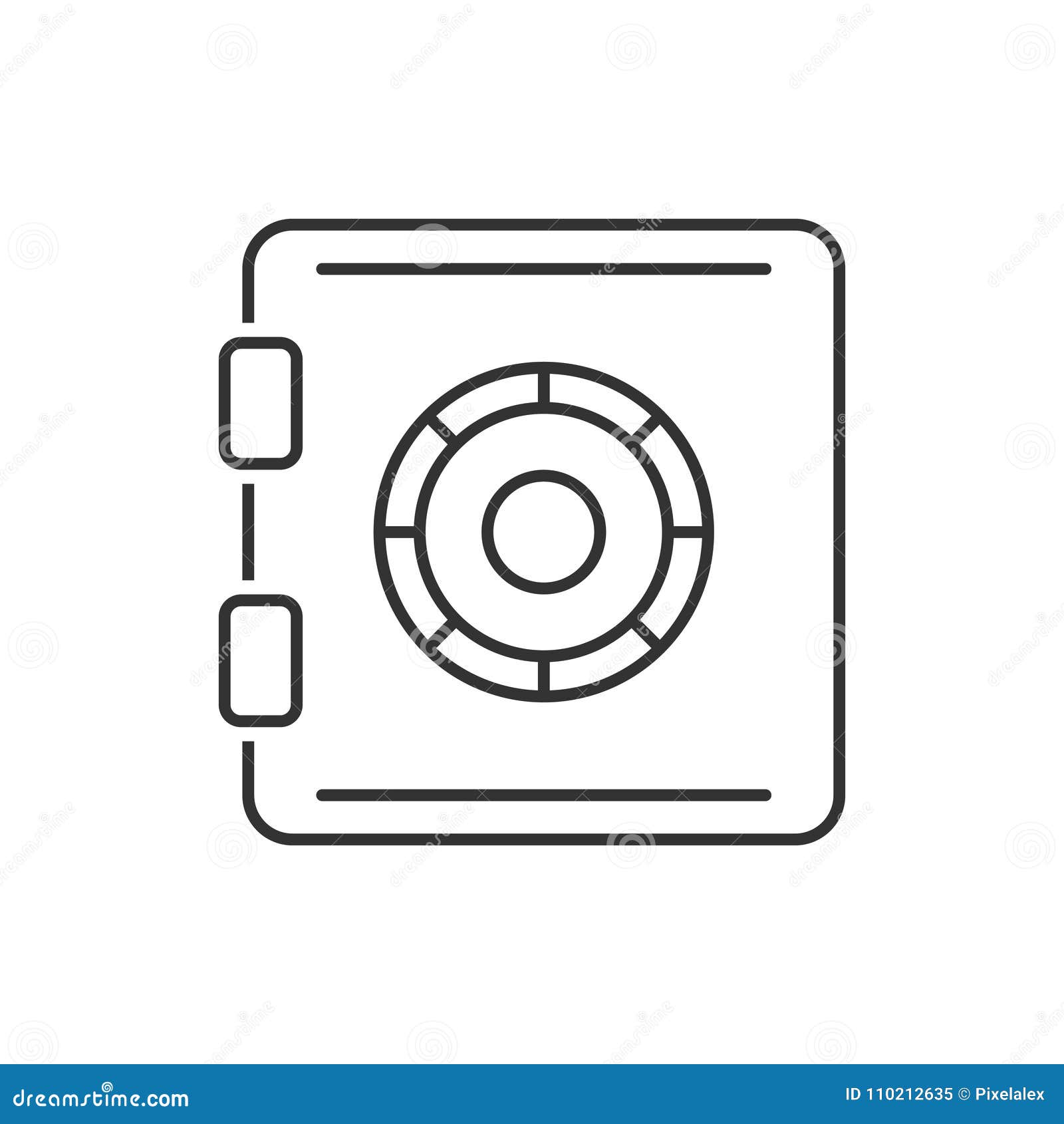 Safe outline icon stock vector. Illustration of banking - 110212635