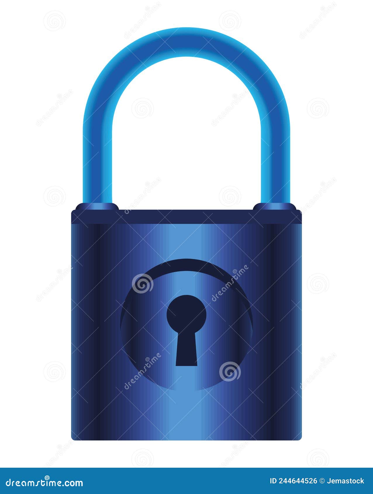 Padlock, Realistic Padlock Icon. Vector, Cartoon Illustration ...