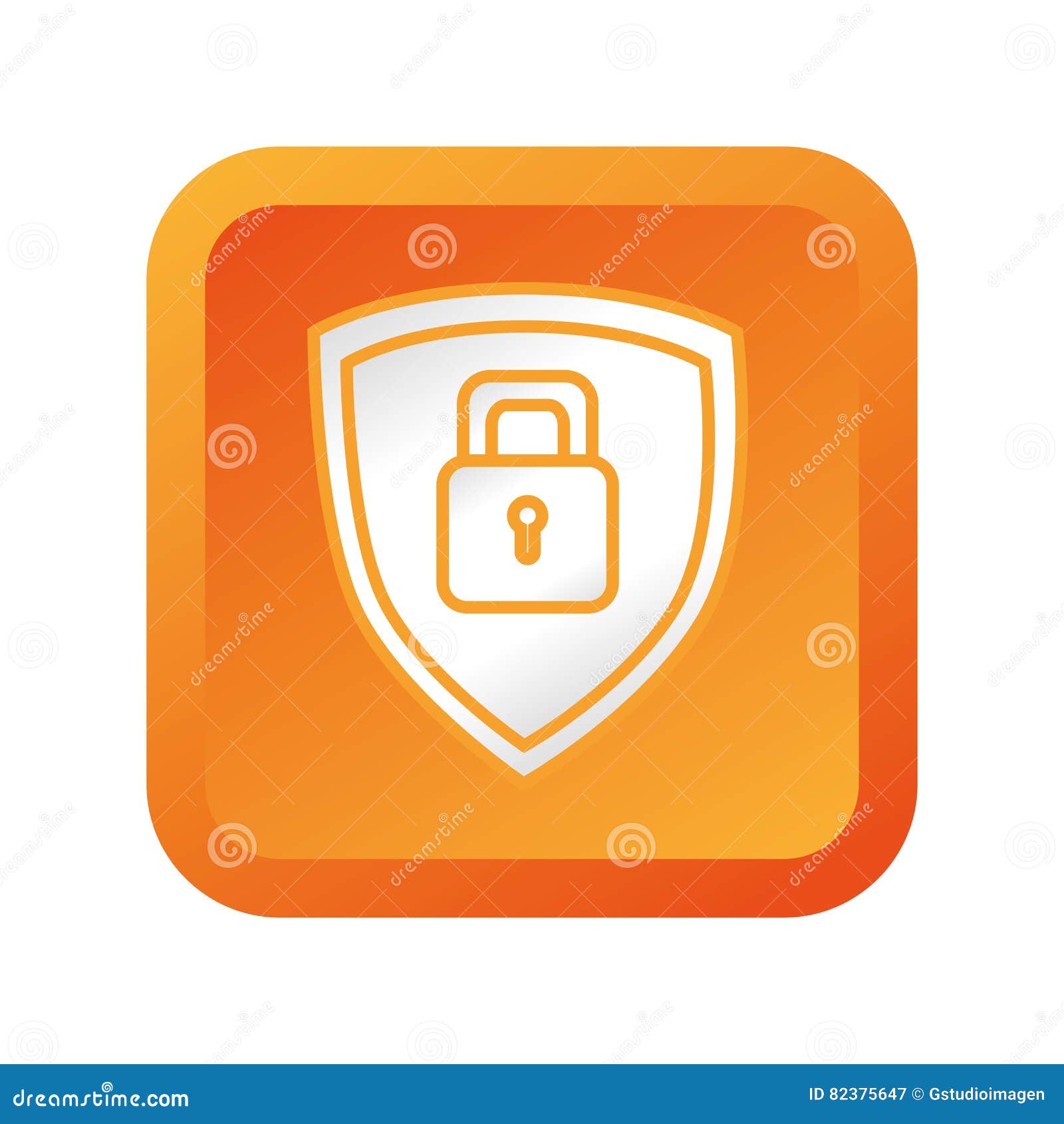 Safe Padlock Security Isolated Icon Stock Illustration - Illustration ...