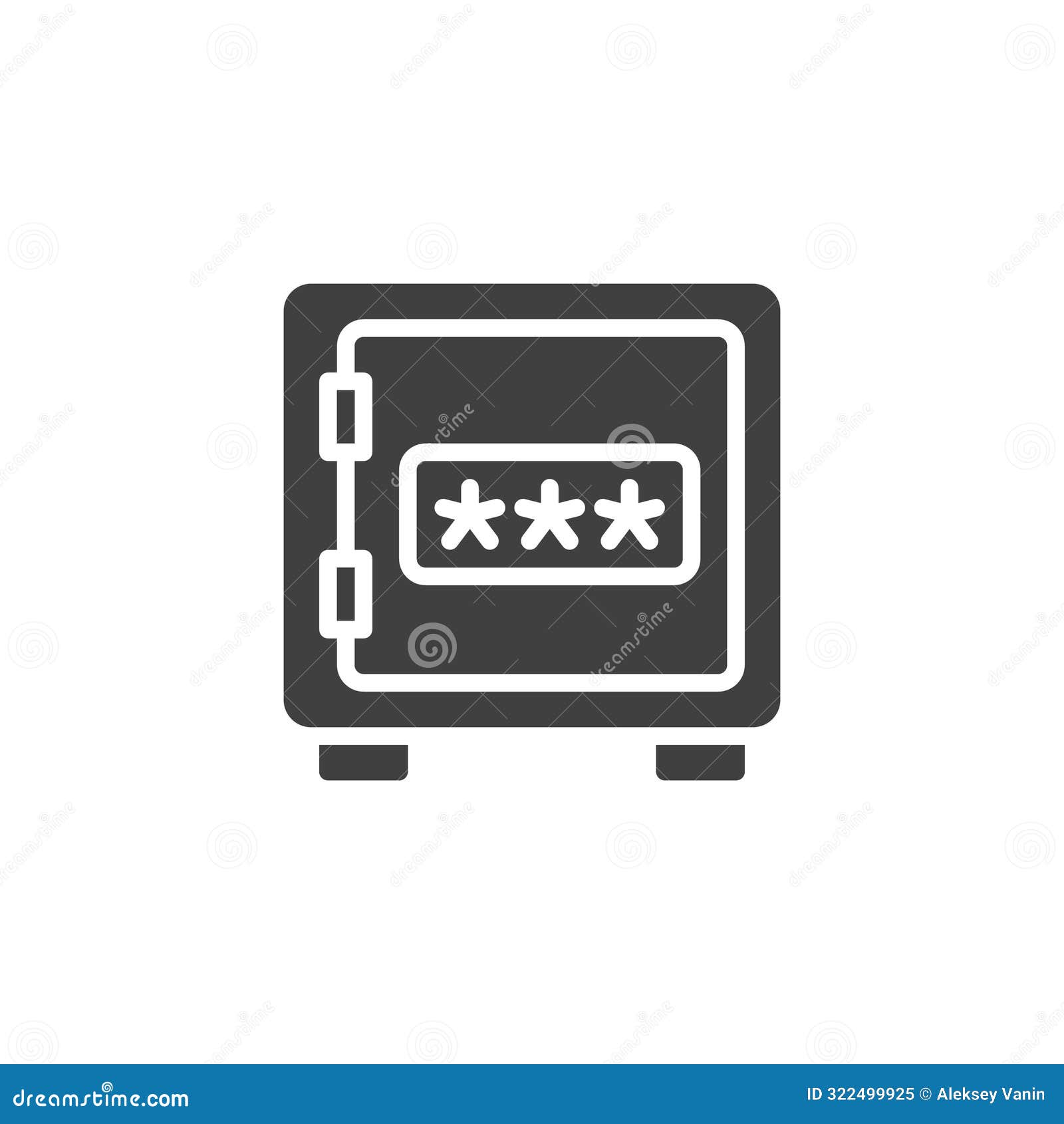 Safe with a Password Code Vector Icon Stock Illustration - Illustration ...