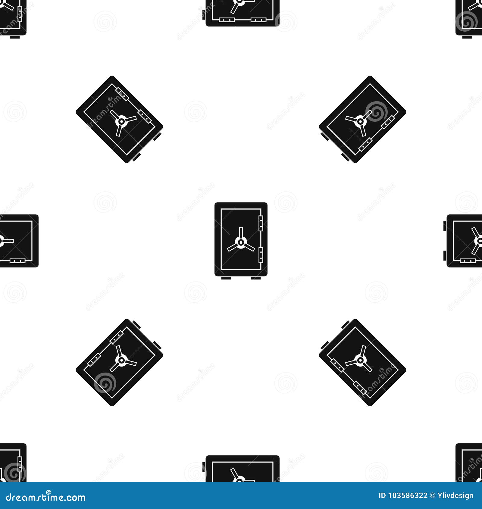 Safe Pattern Seamless Black Stock Vector - Illustration of isolated ...