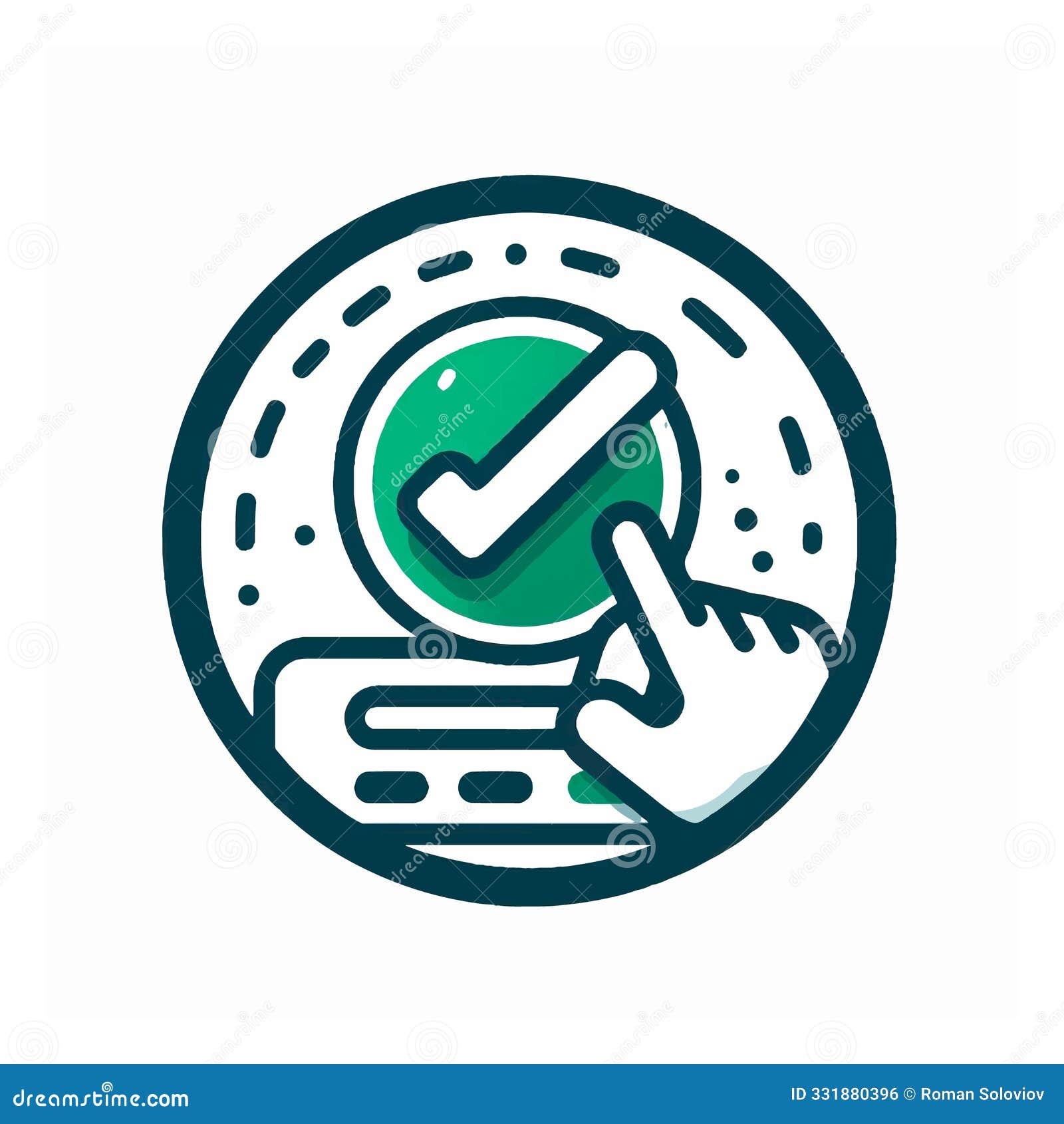 Verification And Authorization Symbols. Set Of Simple Icons In ...