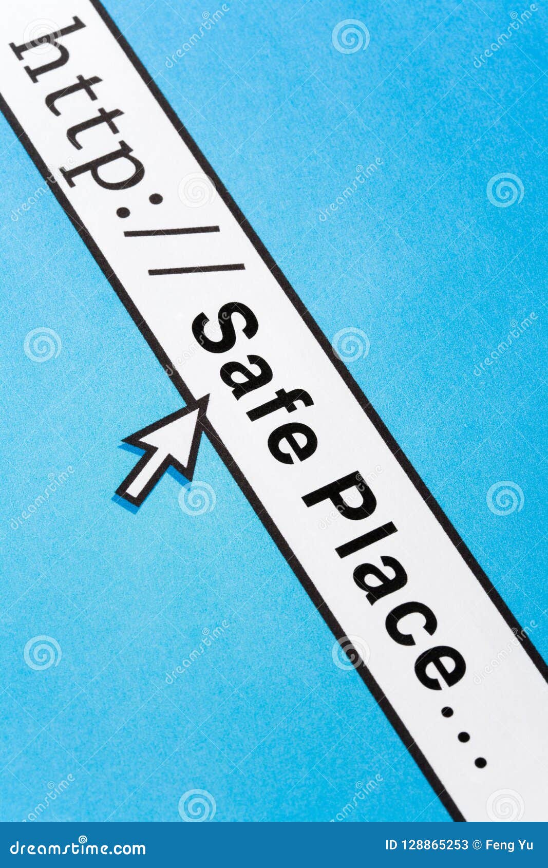 Safe Place screen stock image. Image of issues, cursor - 128865253