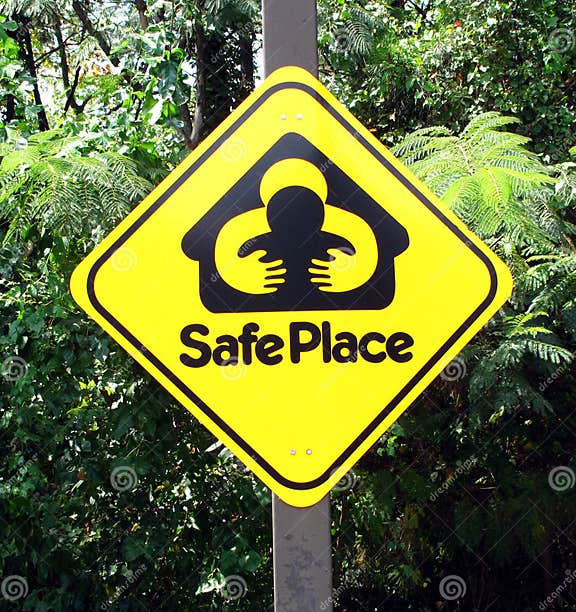 Safe place sign stock image. Image of help, safety, yellow - 21927173