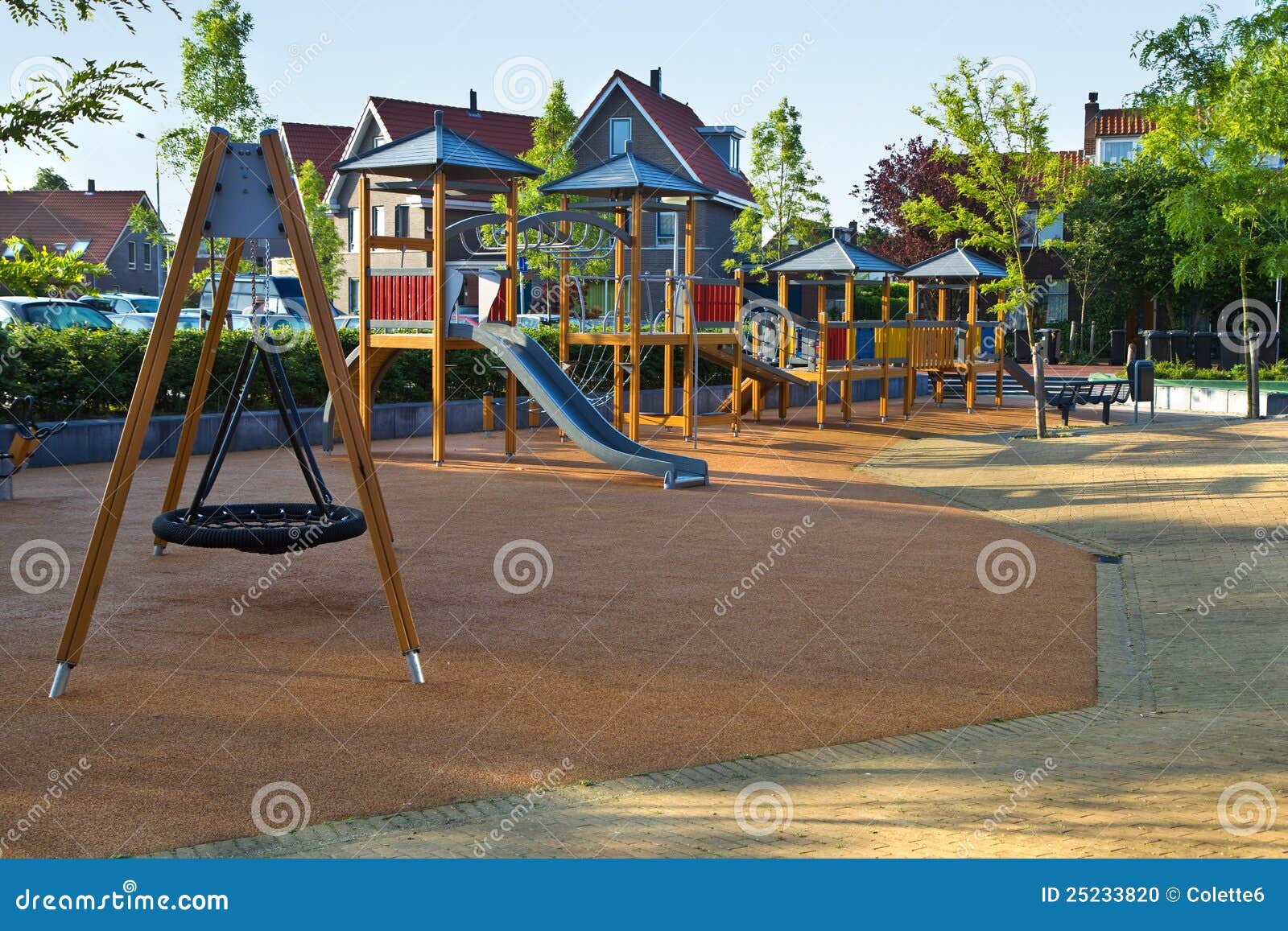 Safe Playground for Young Children Stock Photo - Image of family ...
