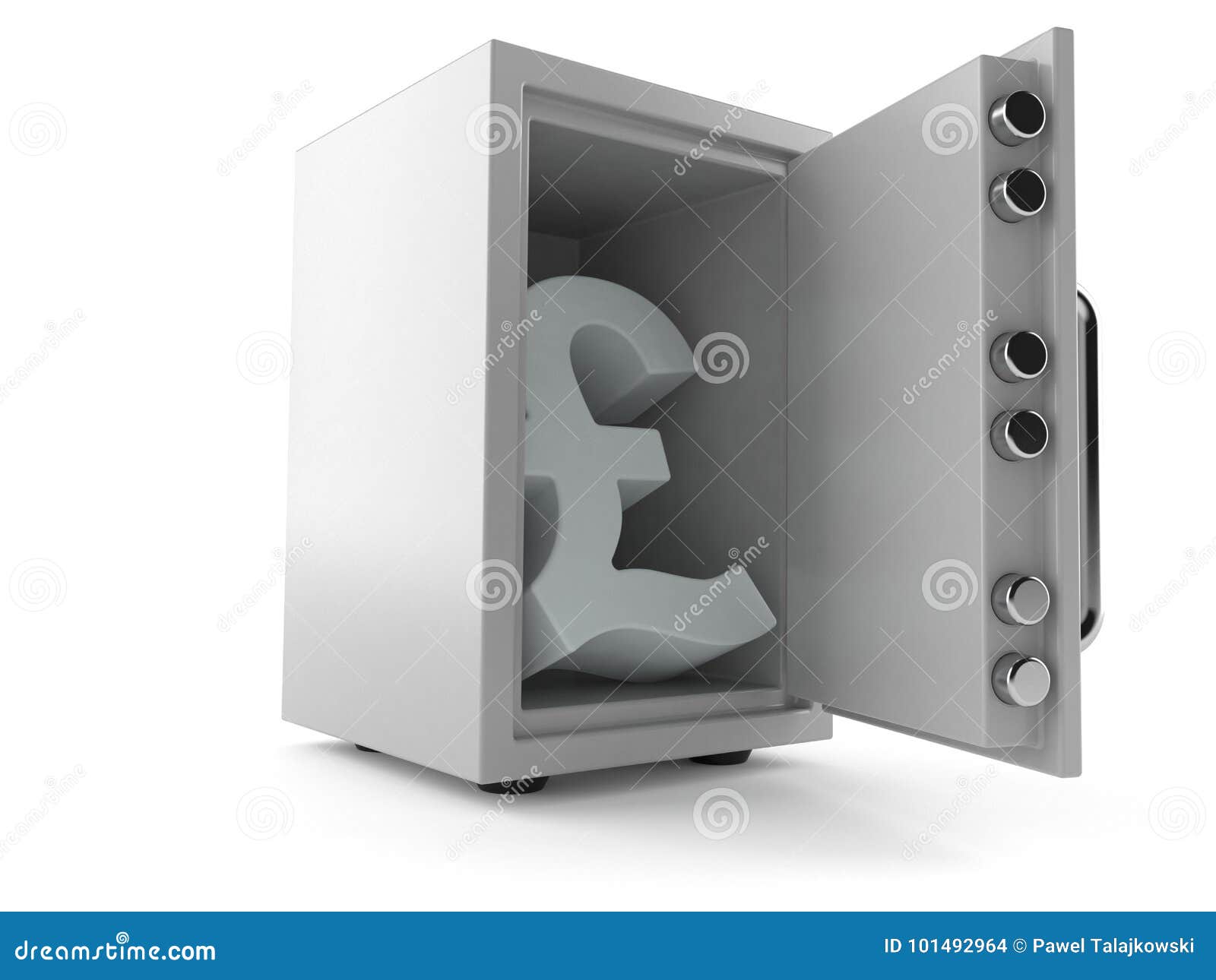 Safe with Pound Symbol Inside Stock Illustration - Illustration of ...