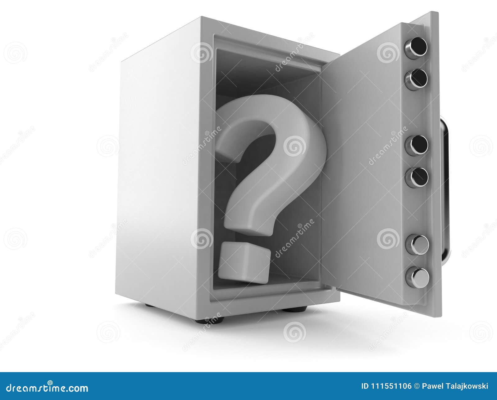 Safe with question mark stock illustration. Illustration of help ...
