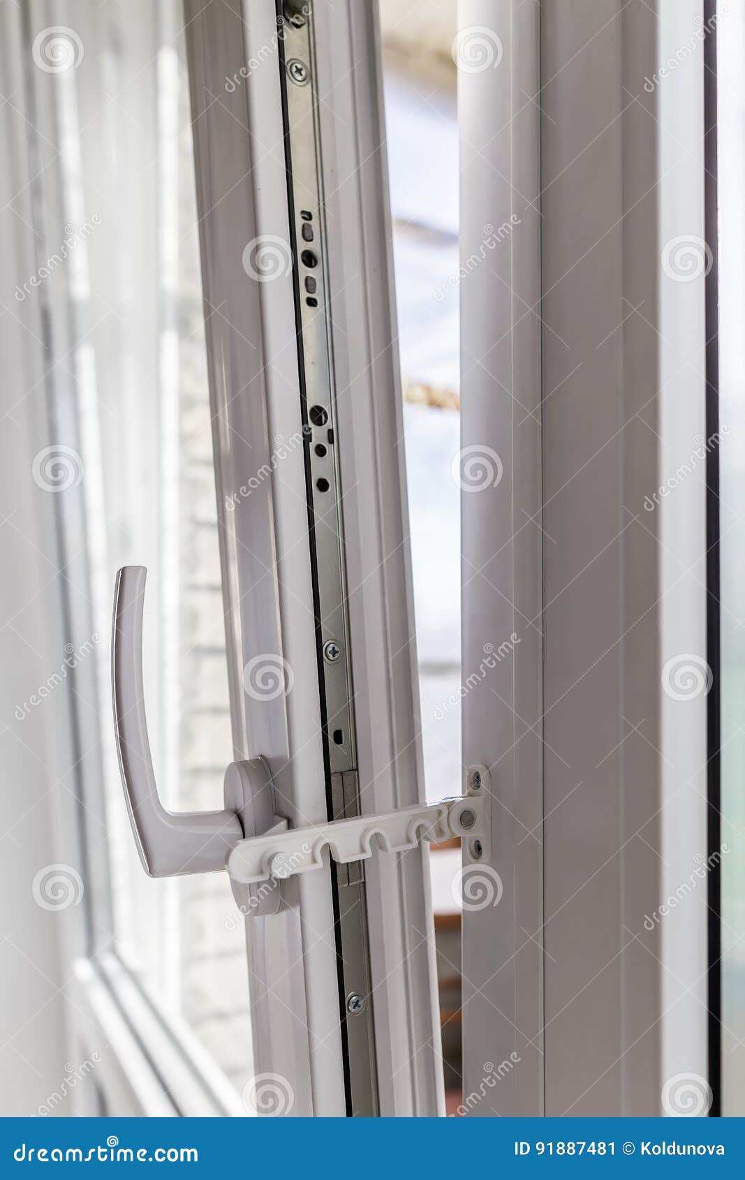 Safe Restrictor Lock Prevents Shut the Window Stock Image - Image of ...