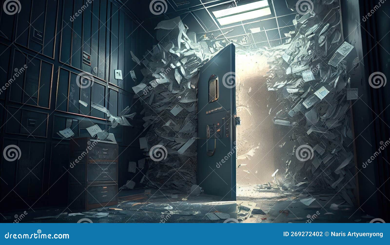 Safe Room Illustration by Generative AI Stock Illustration ...