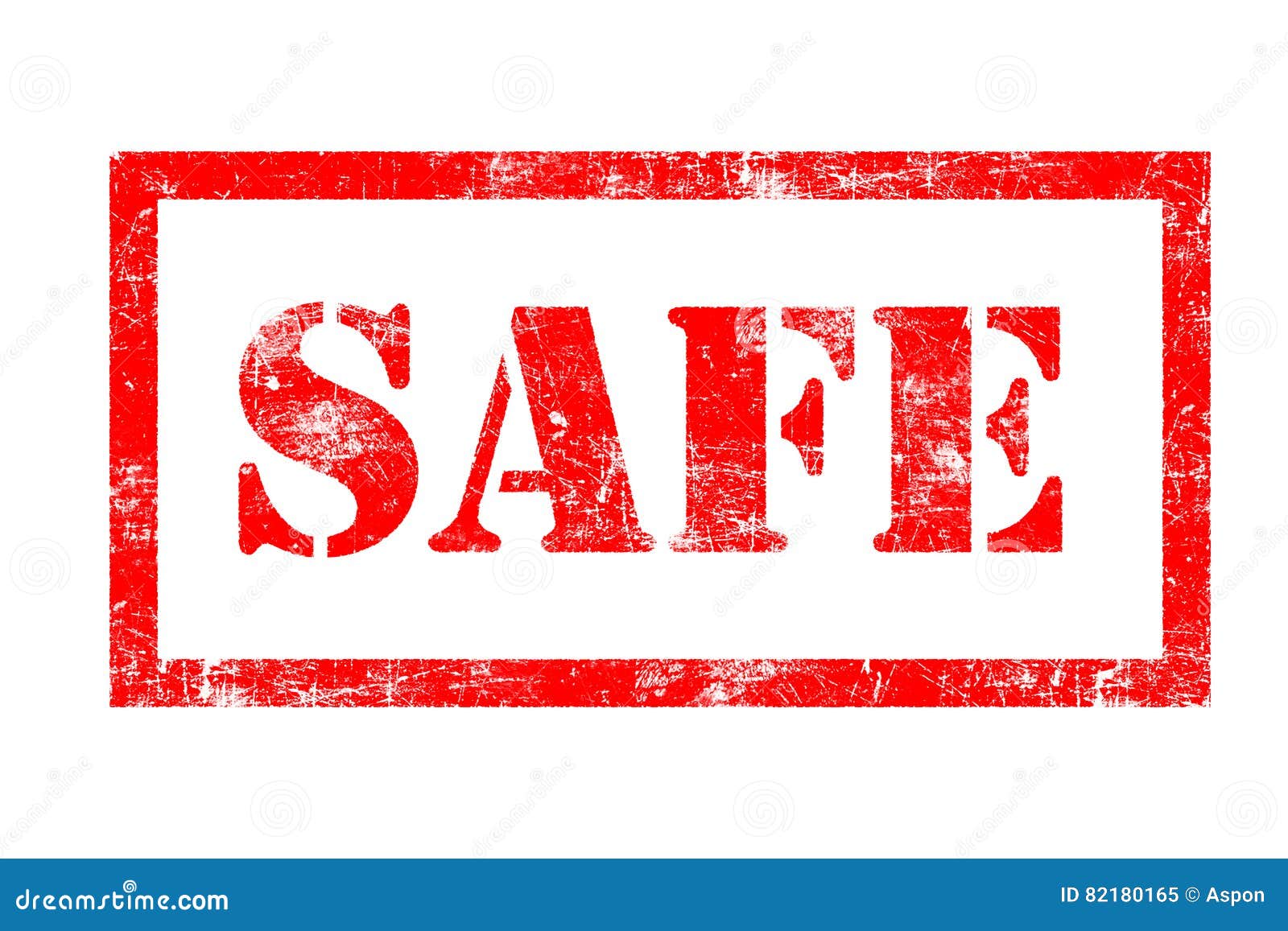 Safe Rubber Stamp Cartoon Vector | CartoonDealer.com #87648213