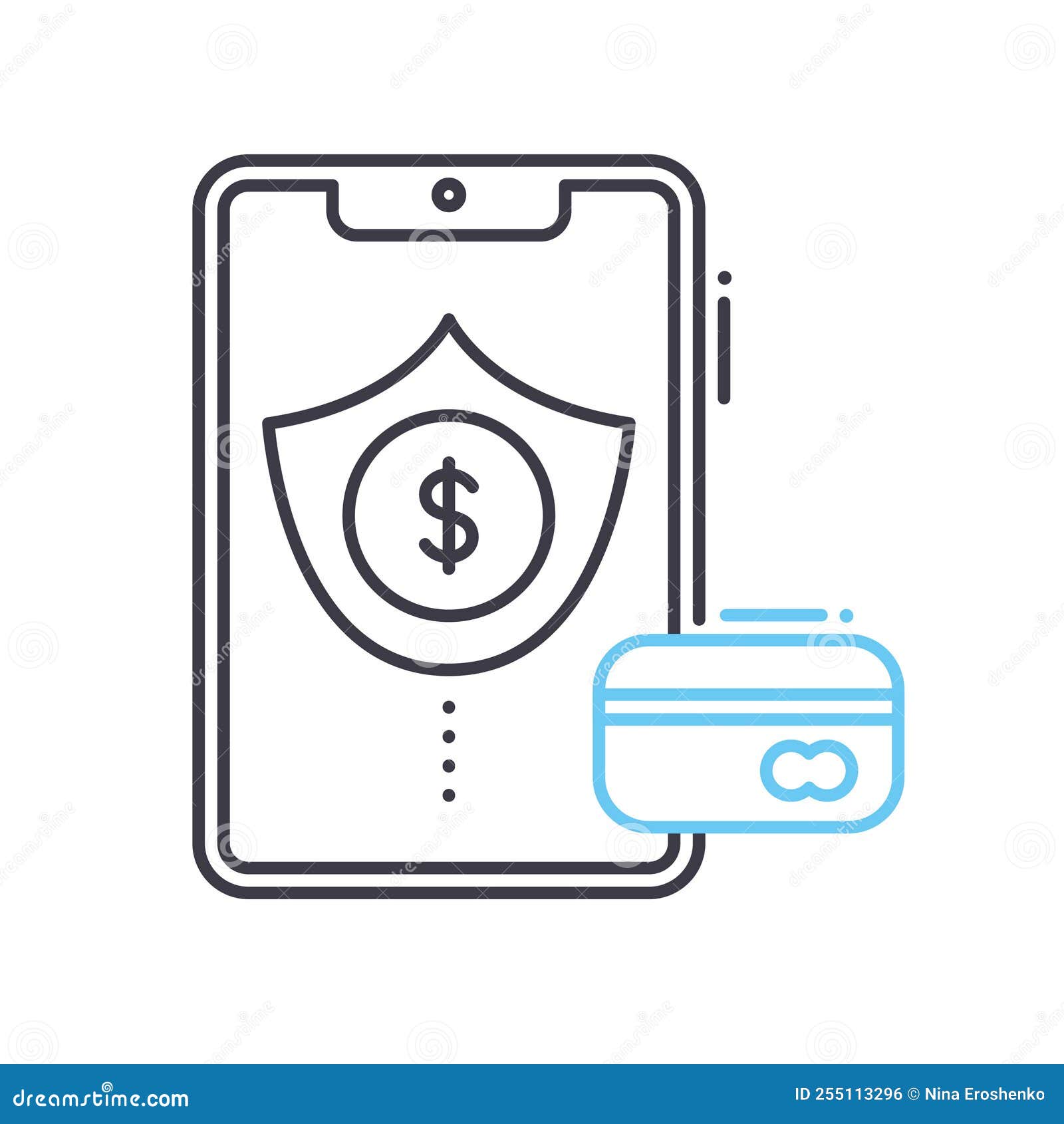 Safe and Secure Line Icon, Outline Symbol, Vector Illustration, Concept ...