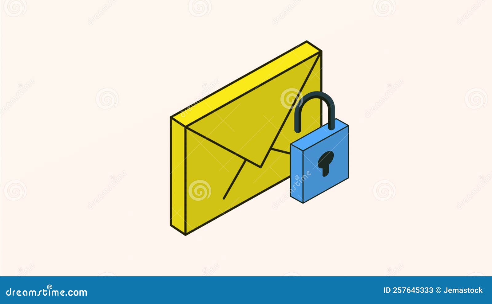 Safe Secure Padlock with Envelope Animation Stock Video - Video of ...