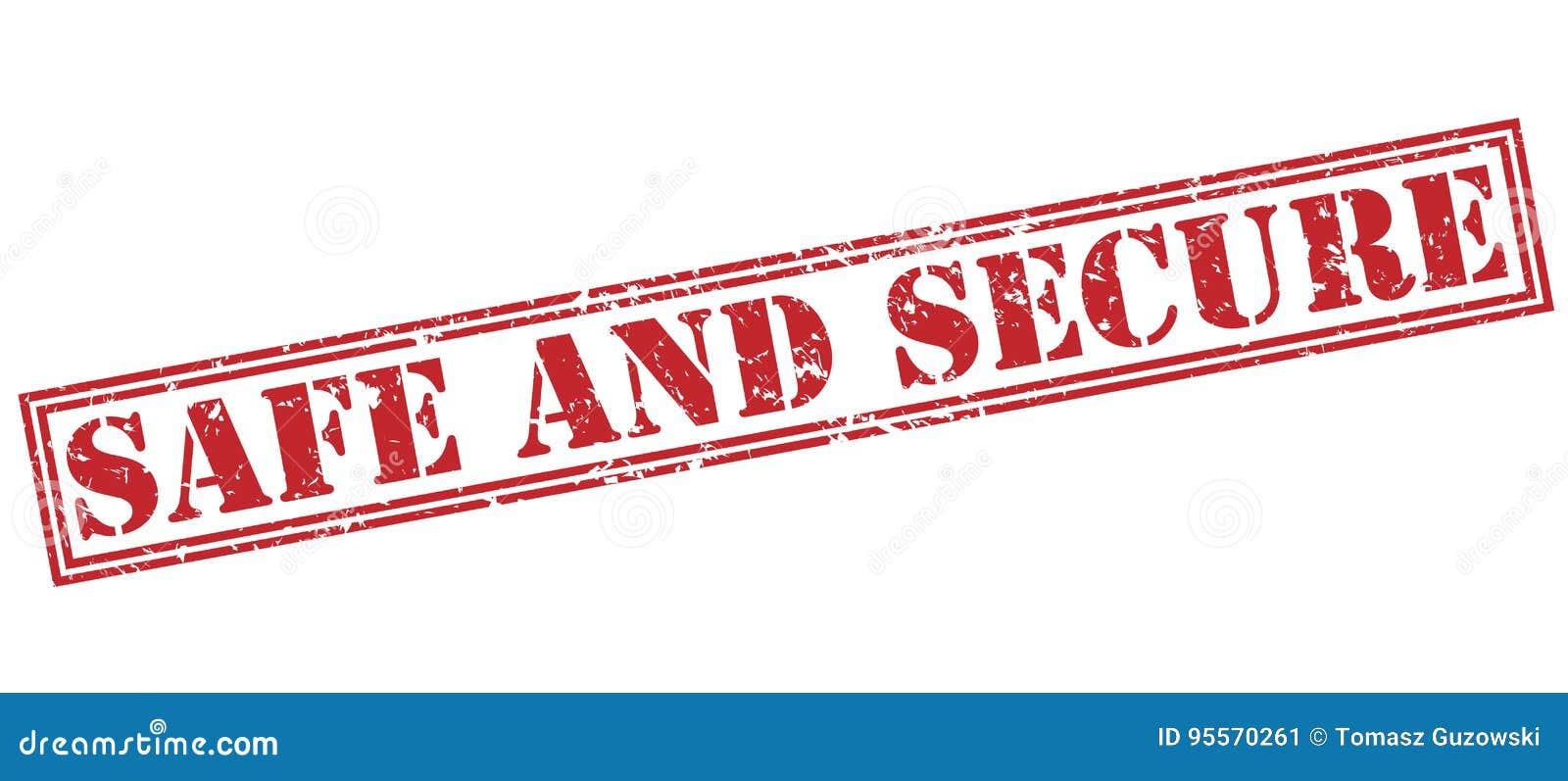Safe and secure stamp stock illustration. Illustration of sticker ...
