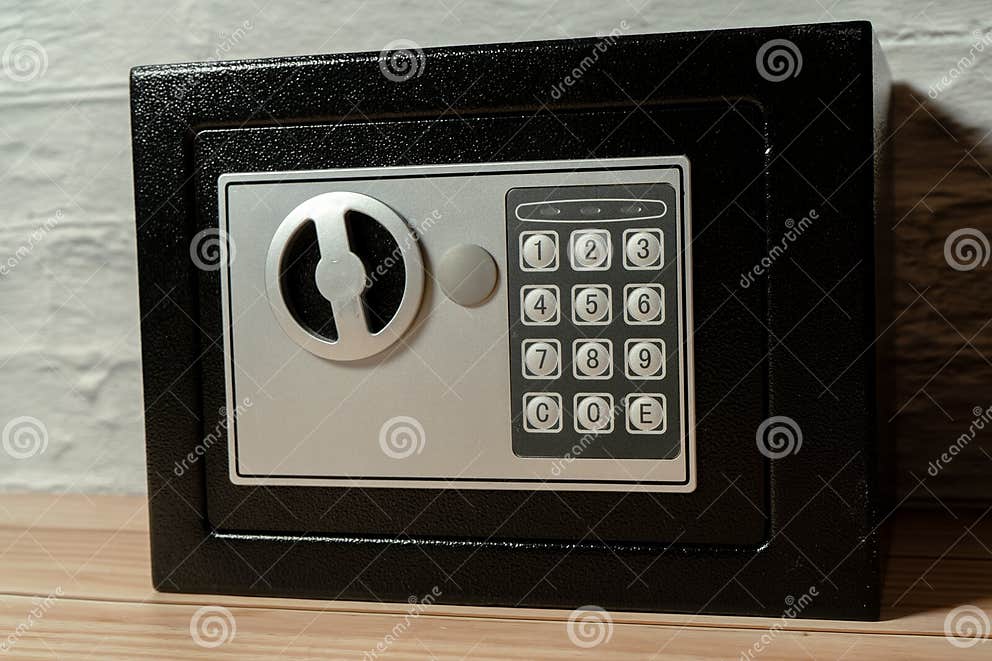 Safe or Security Box with Key and Digital Keypad Stock Photo - Image of ...
