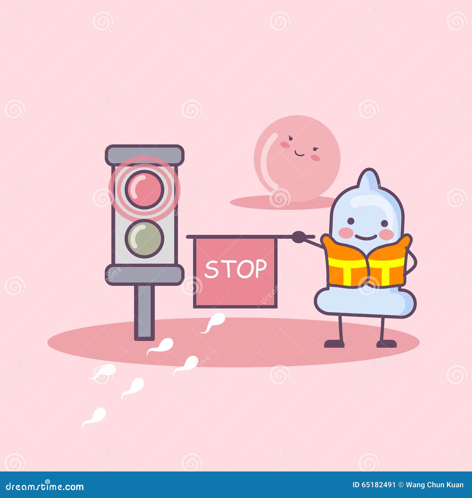 Safe Sex And Contraception Concept Stock Vector Illustration Of Penis