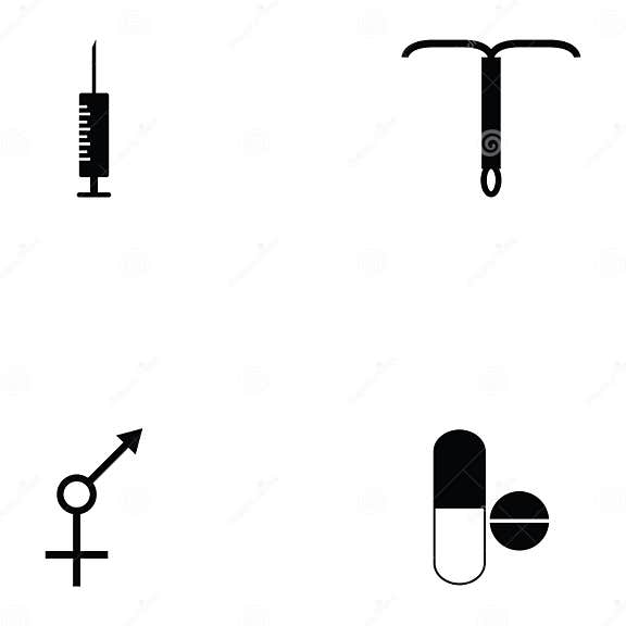 Safe Sex Icon Set Stock Vector Illustration Of Condom 107351842