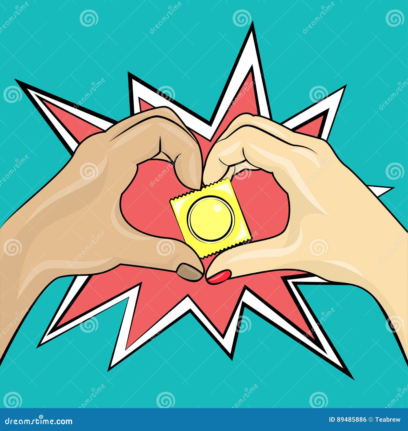 Safe Sex Vector Illustration Stock Vector Illustration Of Health Sperm 89485886