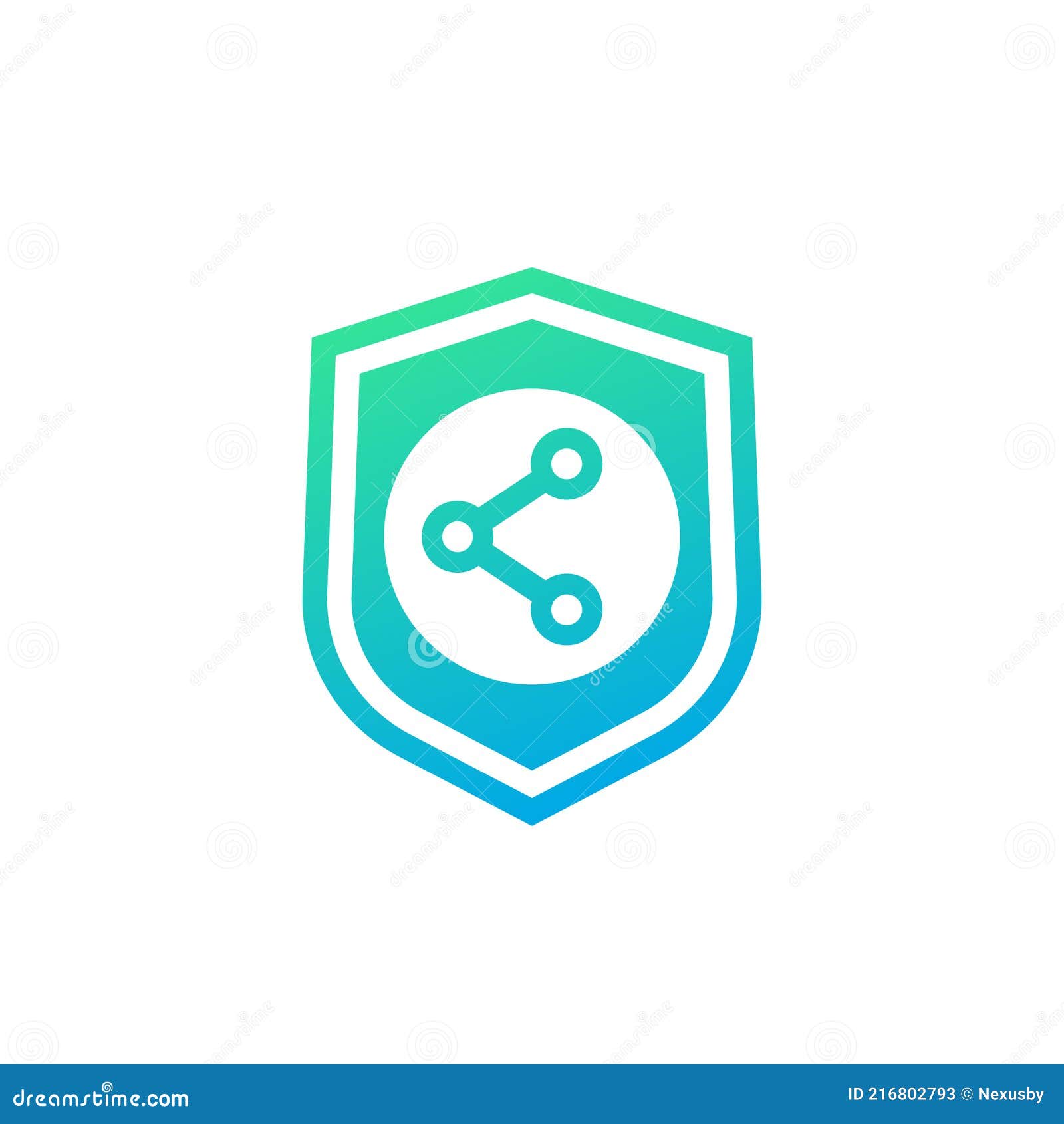 Safe Sharing Icon on White, Vector Logo Stock Vector - Illustration of ...